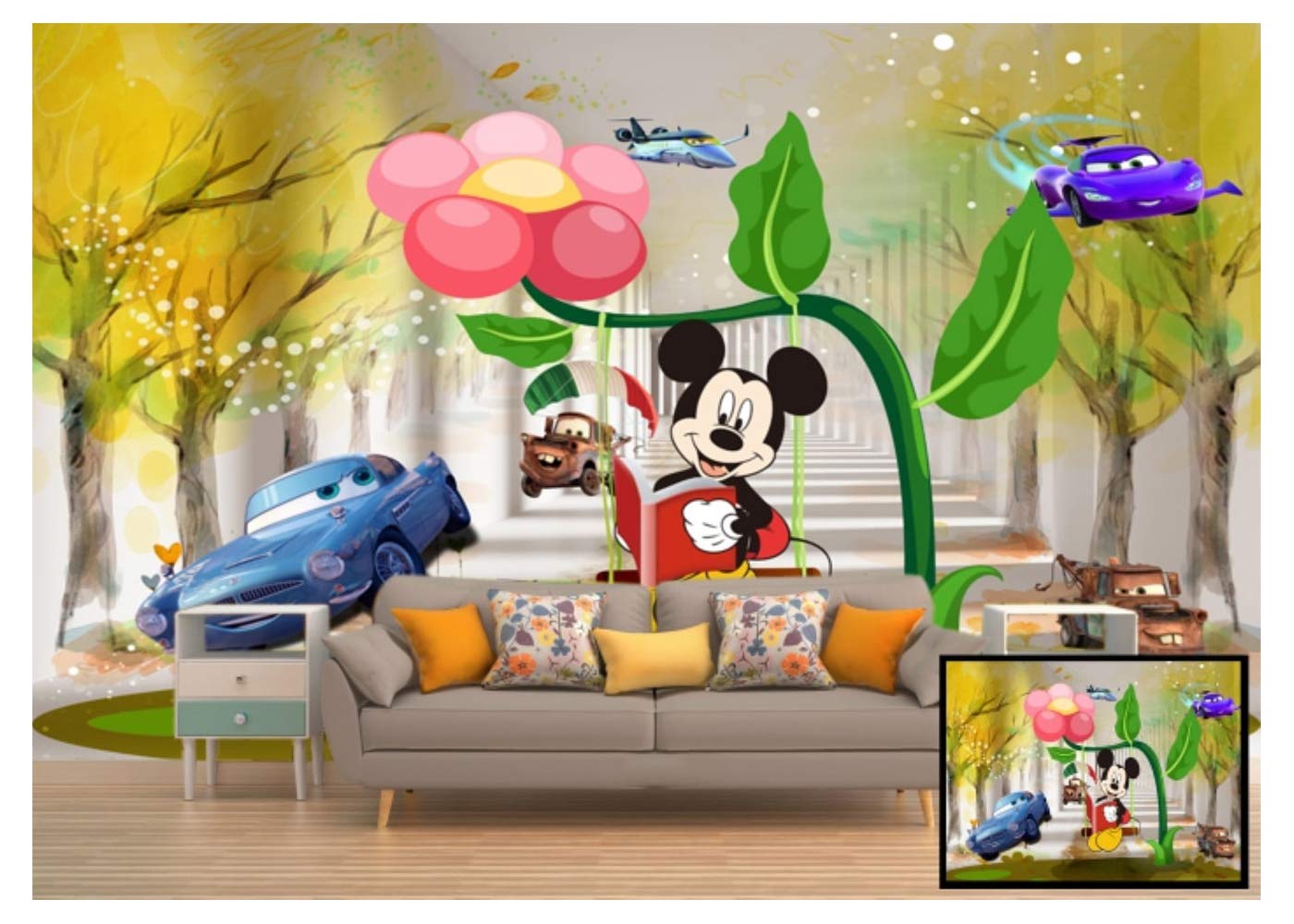 Kayra Decor 3D Print Wallpaper Decal Indoor Wall Mural for Living Room ...