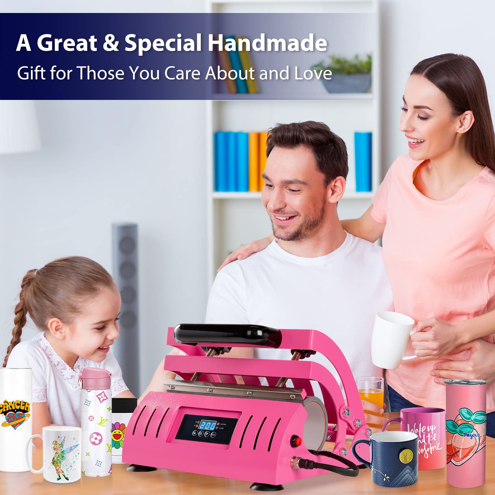 Portable Tumbler Heat Press Machine 110V Portable Mug Press for 30OZ ...