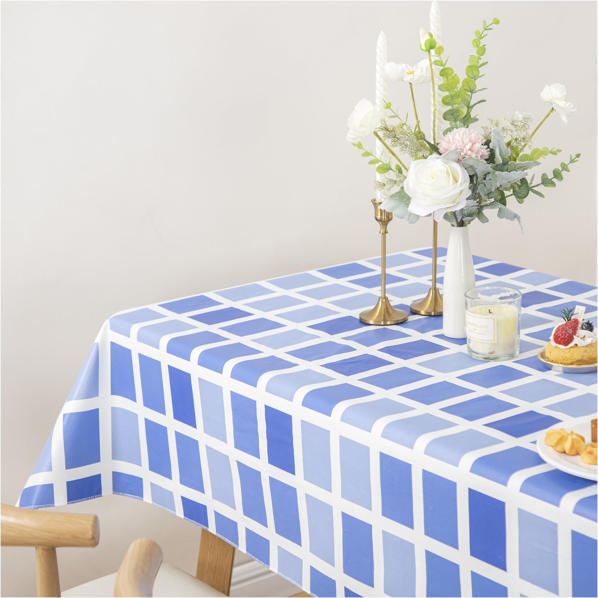 Amazon.com: FIFTY FEET 70 * 52 Inch Rectangle Tablecloth, Vinyl ...