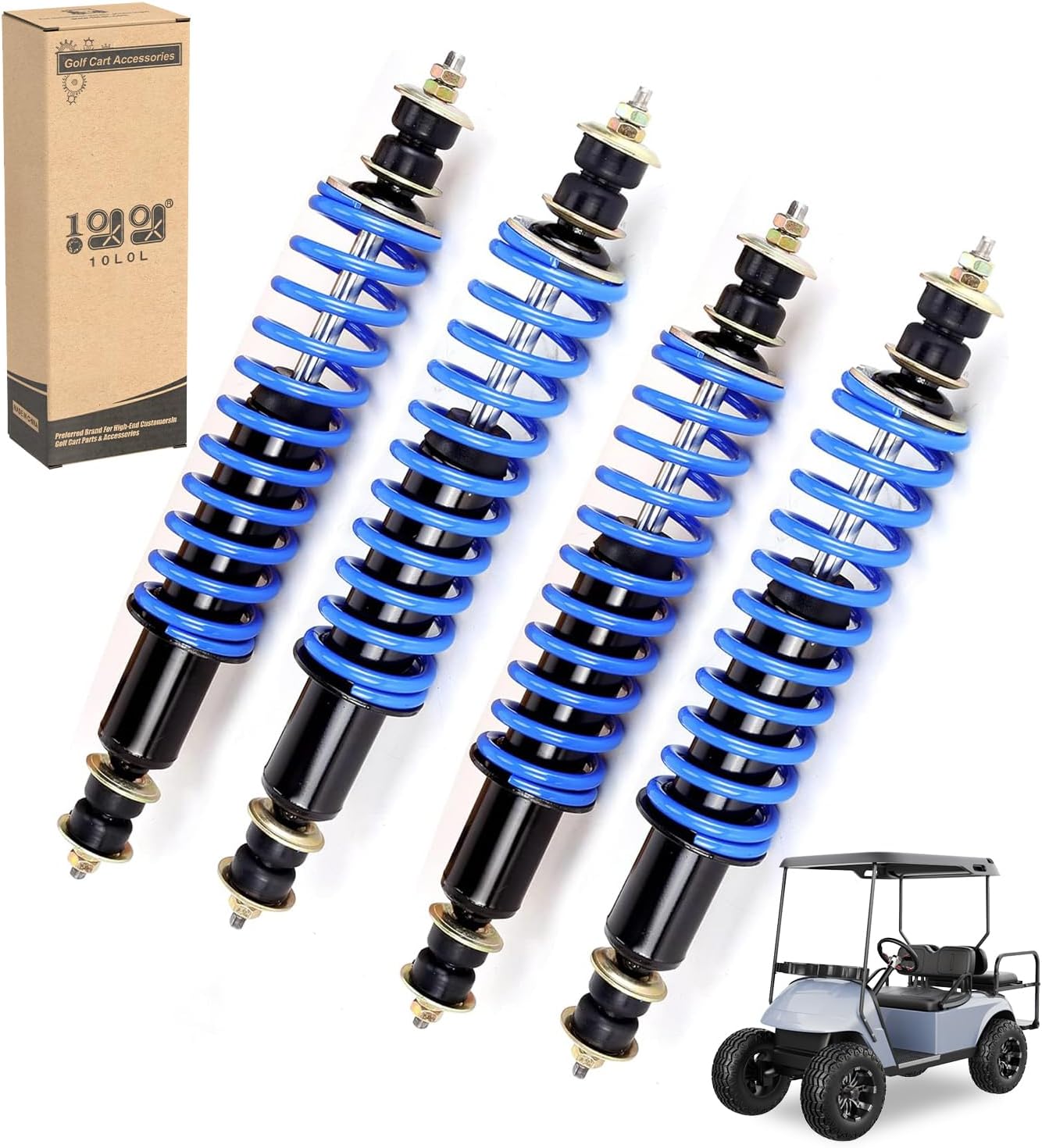 Amazon.com: 10L0L Golf Cart Shocks Absorber Front or Rear (4 Pack) with ...