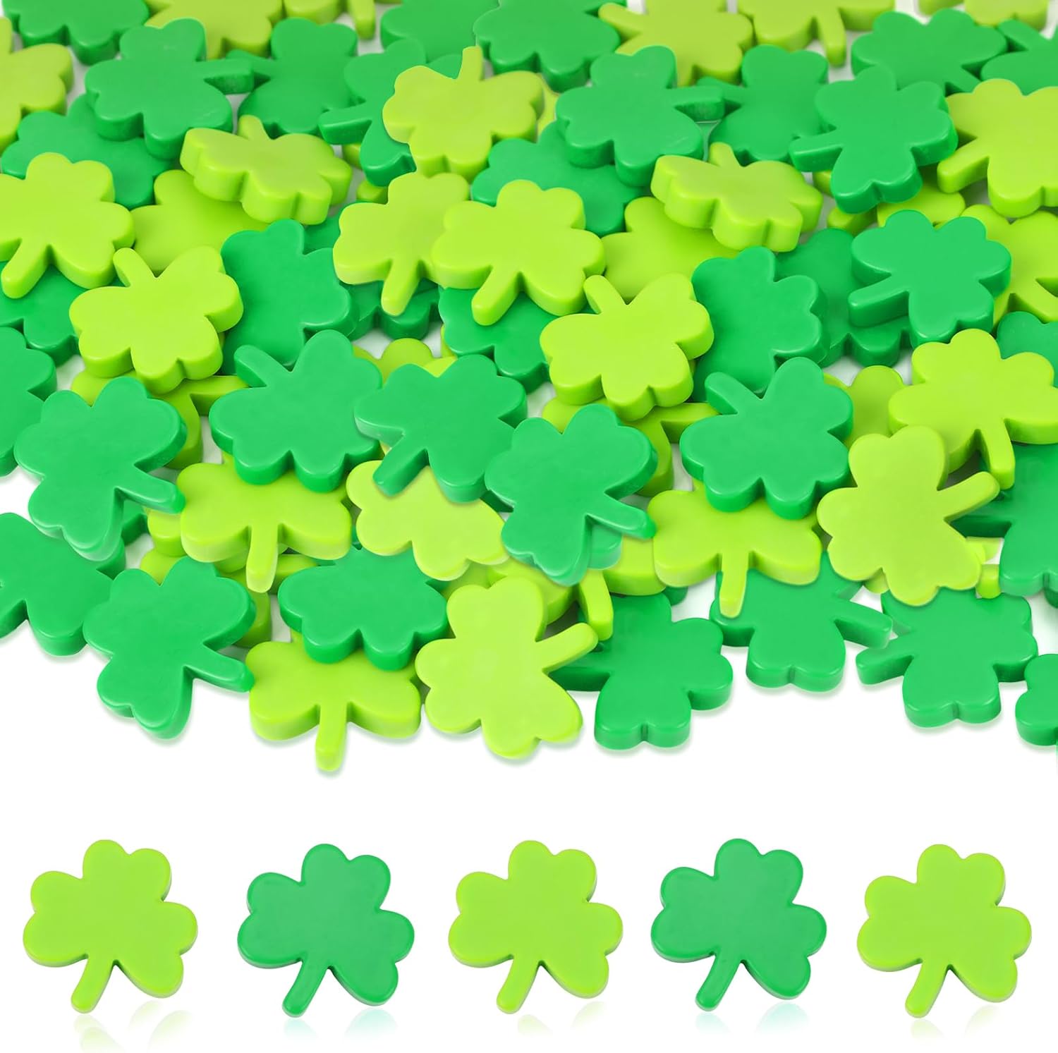 Amazon.com: JUNEBRUSHS 50 Pcs Mini Shamrocks St. Patrick's Day Resin ...