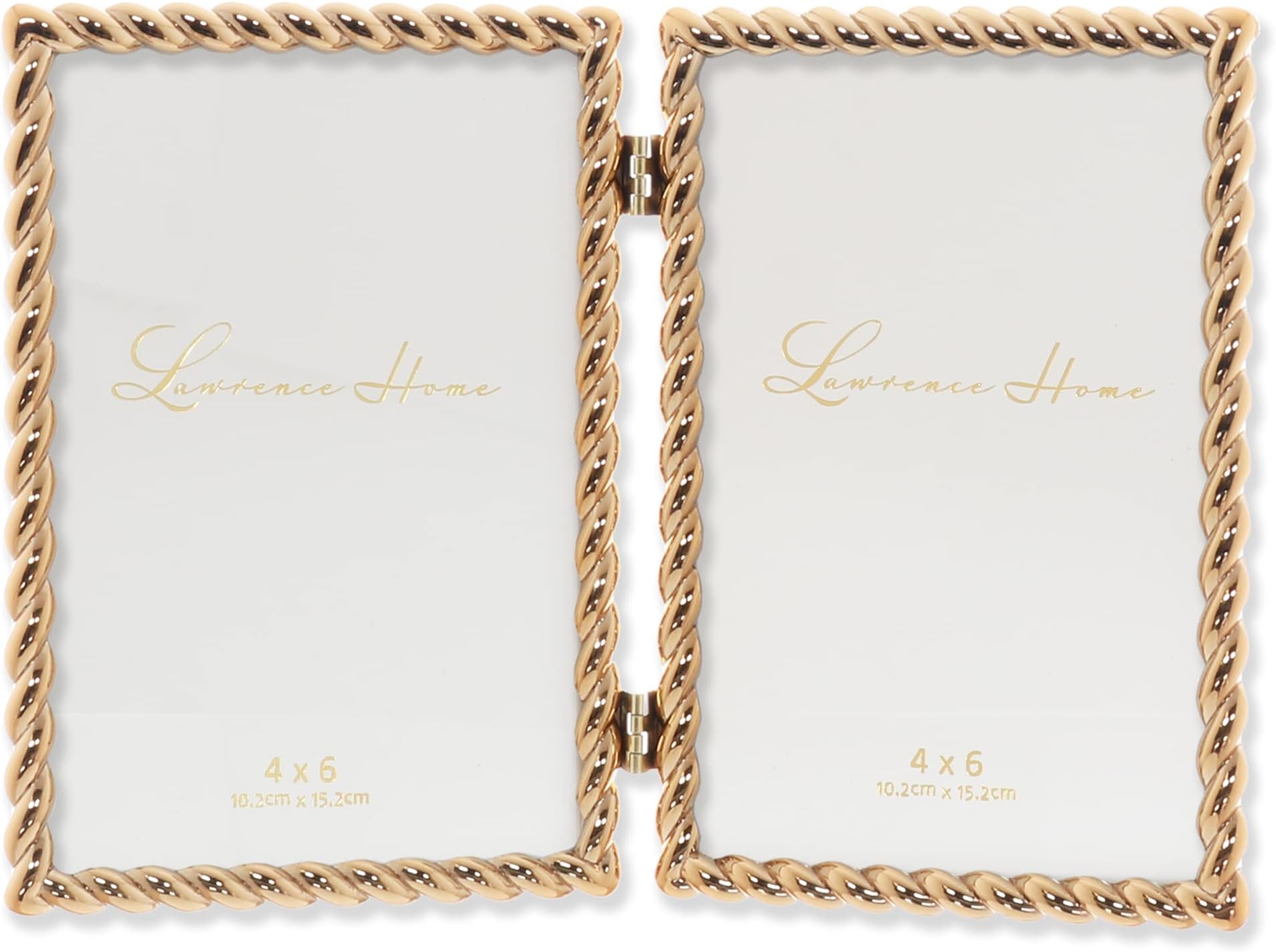 Amazon.com - 4x6 Hinged Double Cast Metal Picture Frames, Gold Rope Design