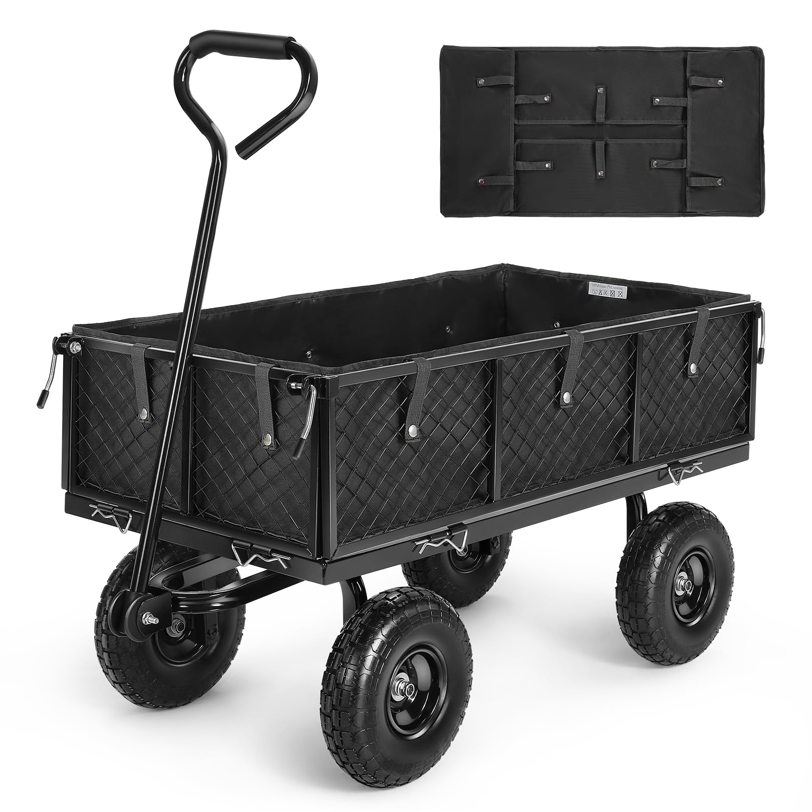 Amazon.com : Homdox Steel Garden Cart 880 lbs Capacity Heavy Duty ...