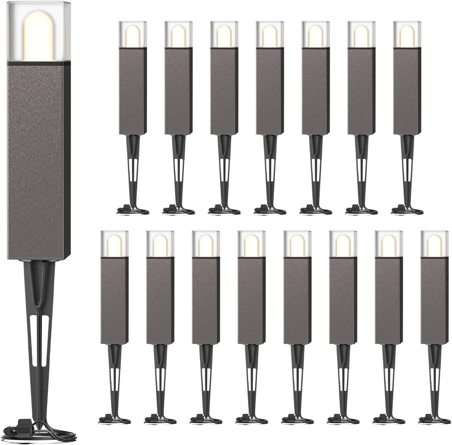 GOODSMANN Low Voltage Pathway Lighting 16PK Bollard Landscape Lights ...