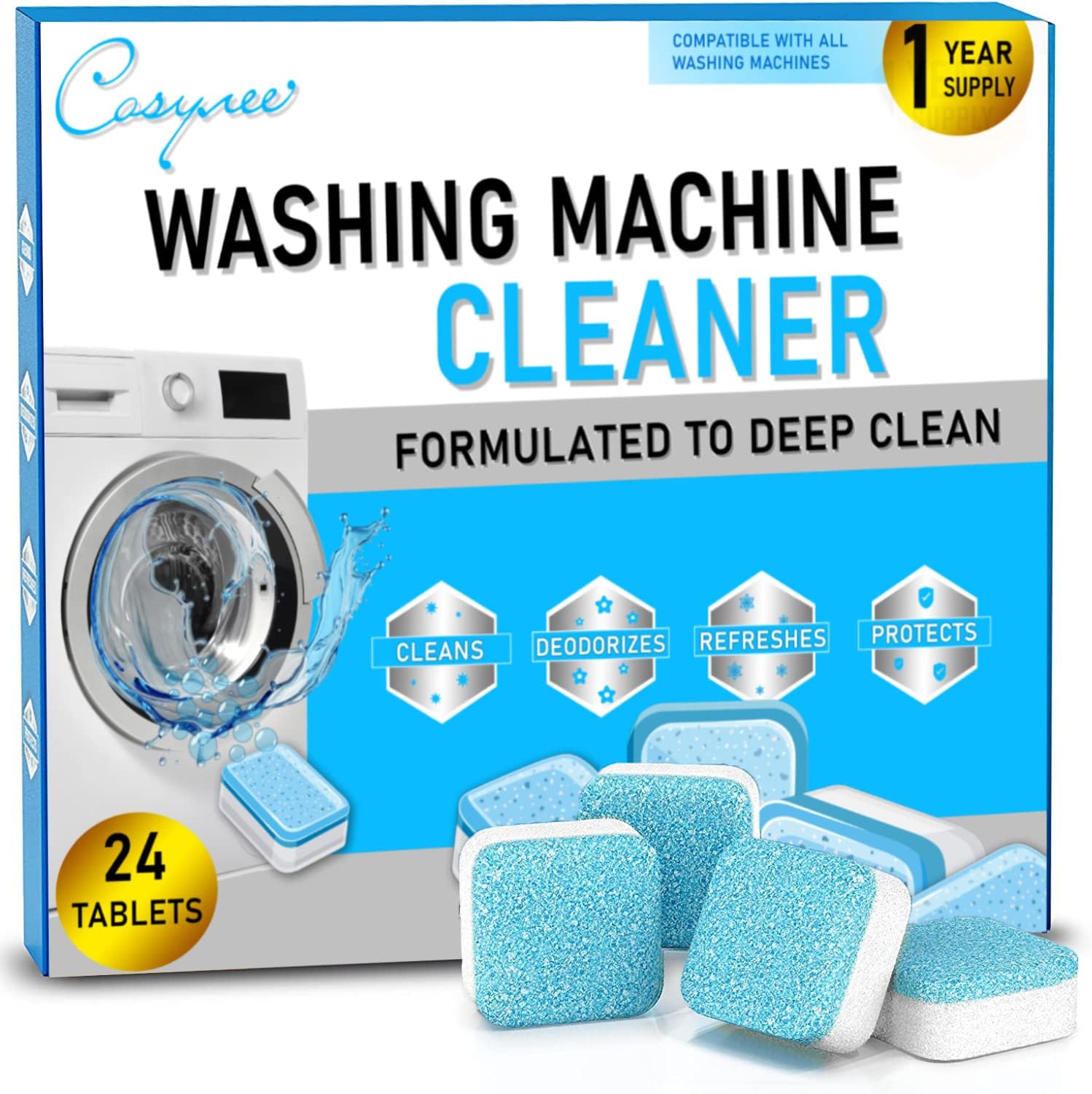 Amazon.com: Dansib 150 Pcs Washing Machine Cleaner Descaler Washing ...