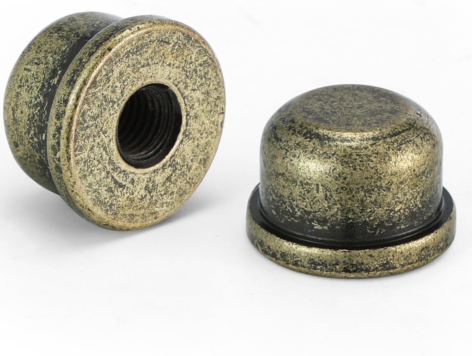 2 Pack 1/2 Inch Tall Solid Lamp Finial Black Lamp Finials Caps Tapped 1 ...