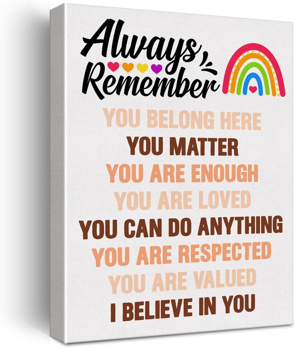 Amazon.com: Motivational Inclusive School Counselor Office Wall Art ...