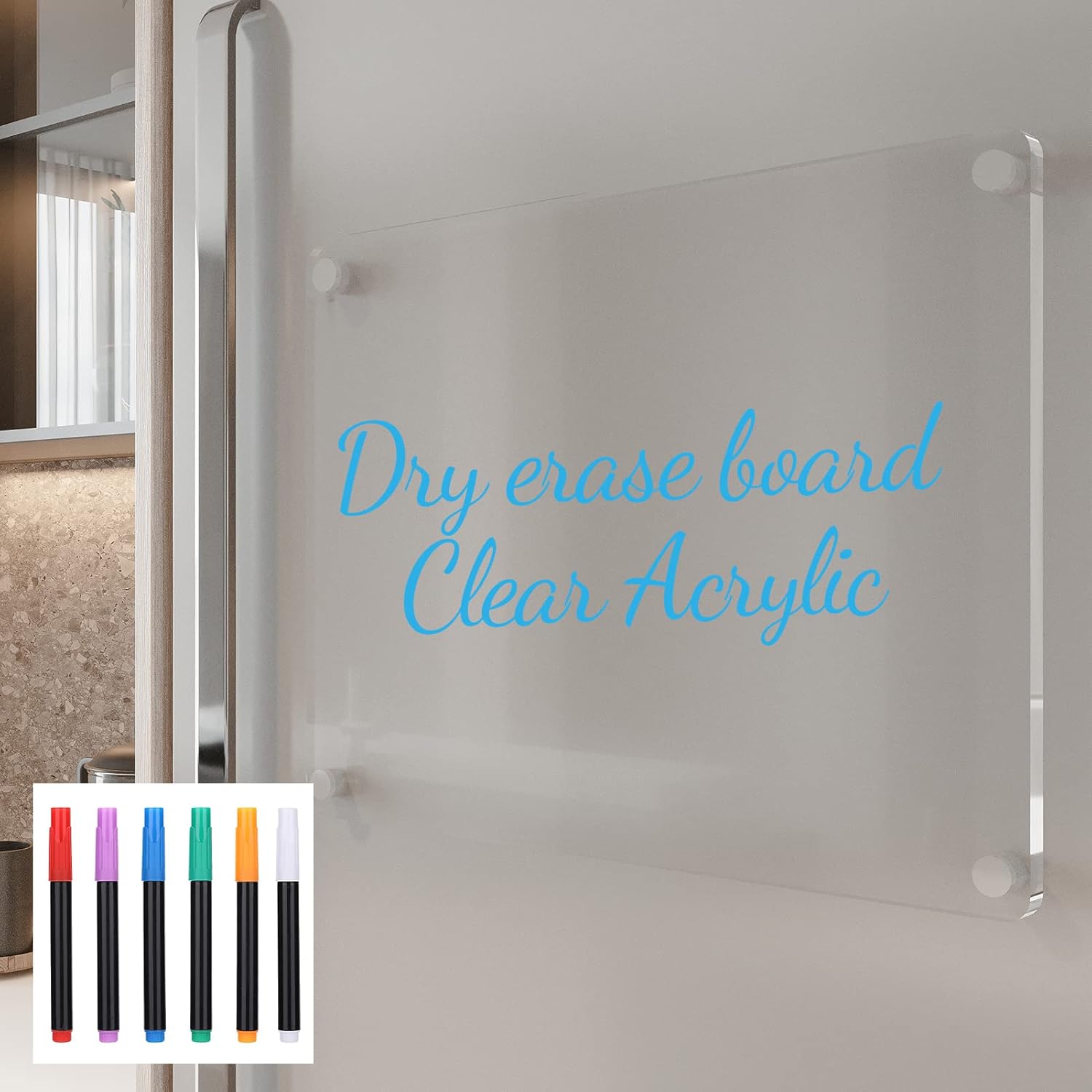 Amazon.com : PecMuikee Acrylic Magnetic Note Board, Clear Planning ...