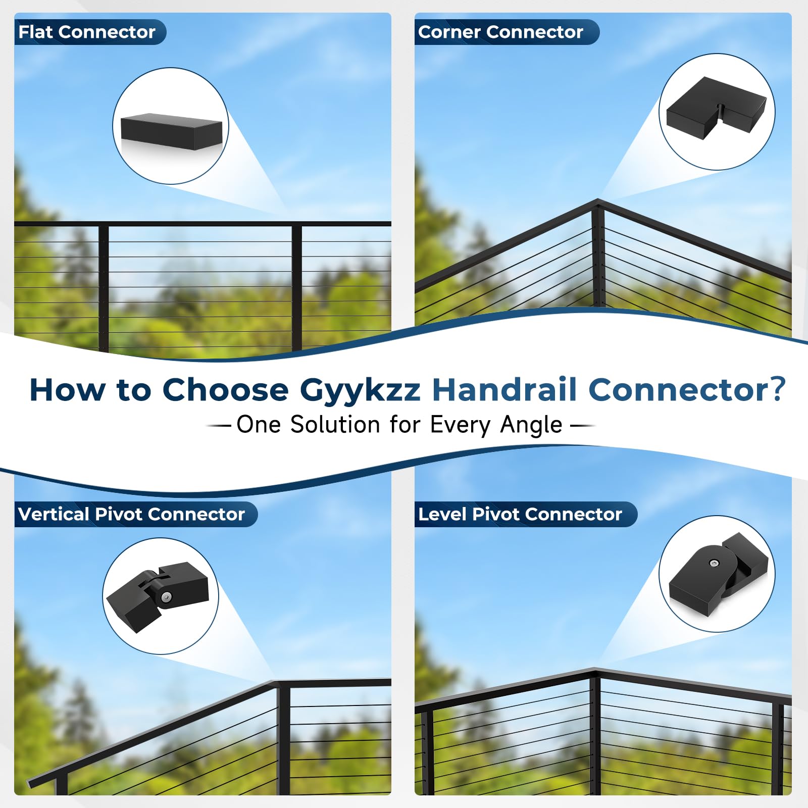 Snapklik.com : 2 Pack Extension Connector For Stainless Steel Handrail ...