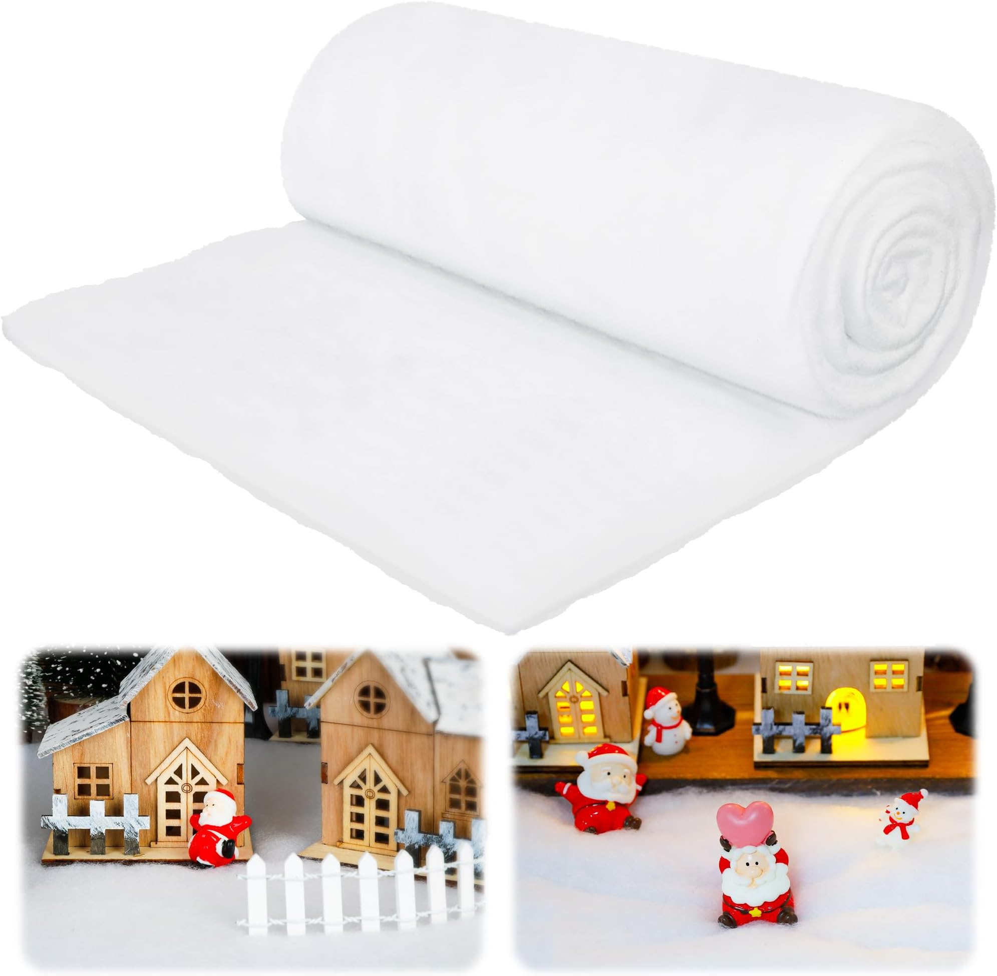 Amazon.com: Easeen 2 Pack Christmas Snow Rolls - 3 Foot X 8 Foot ...