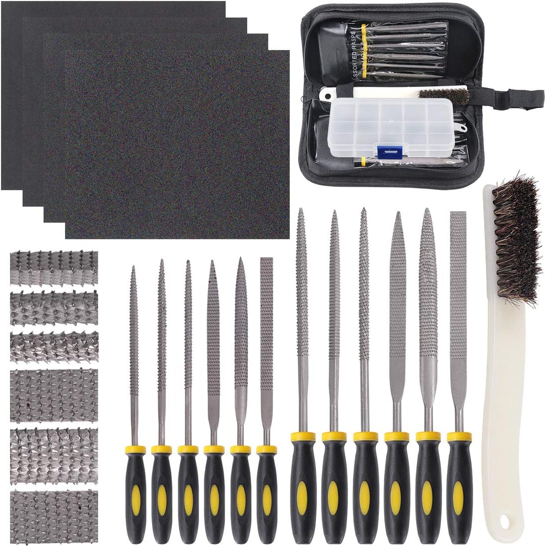 Amazon.com: GLARKS 12pcs Mini Assorted Wood Rasp Set Include Brush and ...