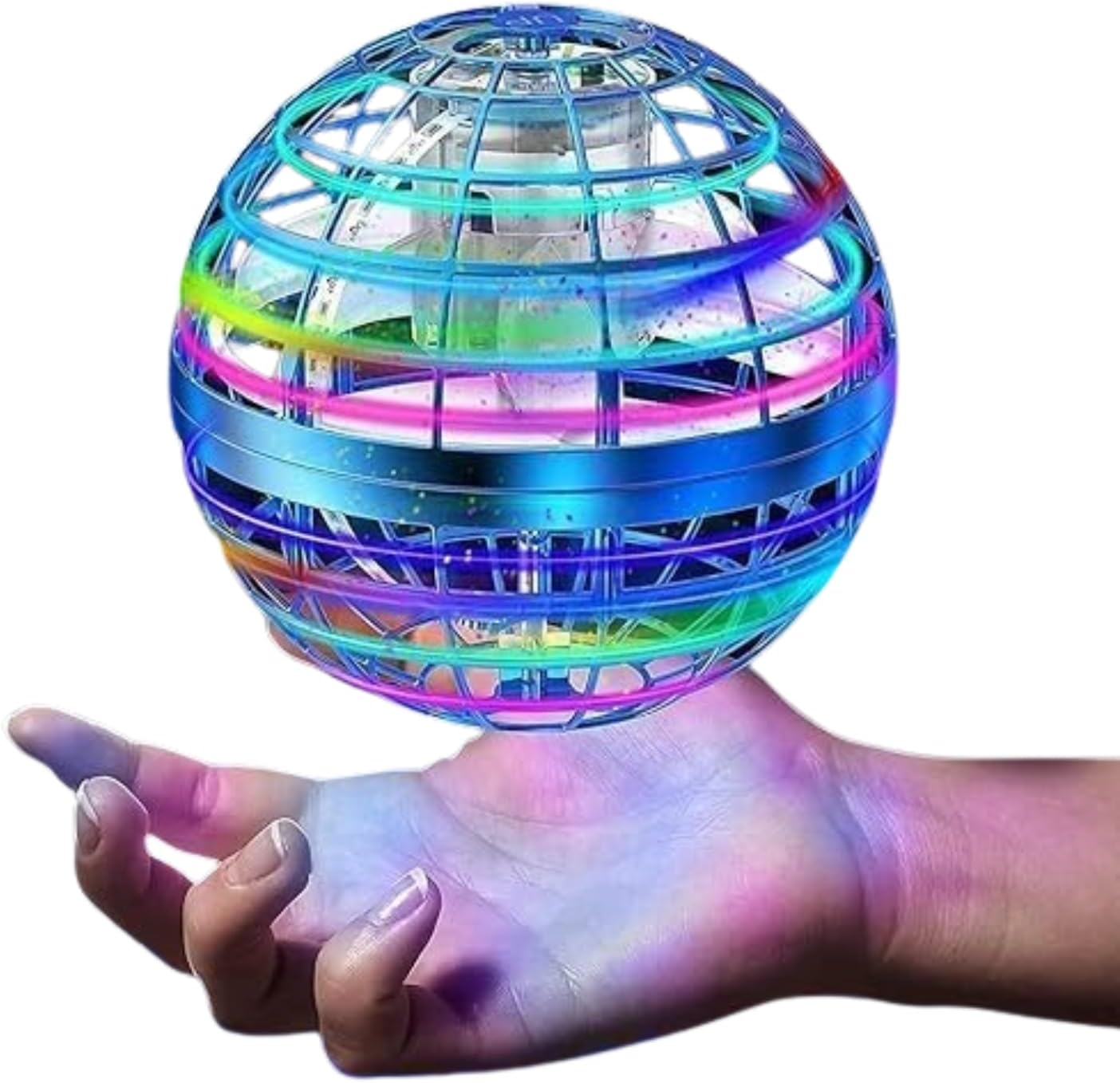 Dwariyan USB Rechargeable Built-in Blue RGB Lights 360 Rotating Magic ...