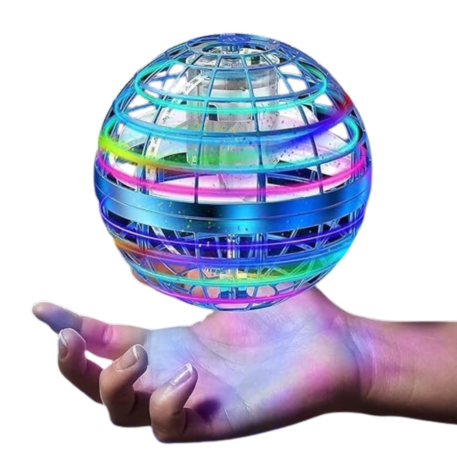 Dwariyan USB Rechargeable Built-in Blue RGB Lights 360 Rotating Magic ...