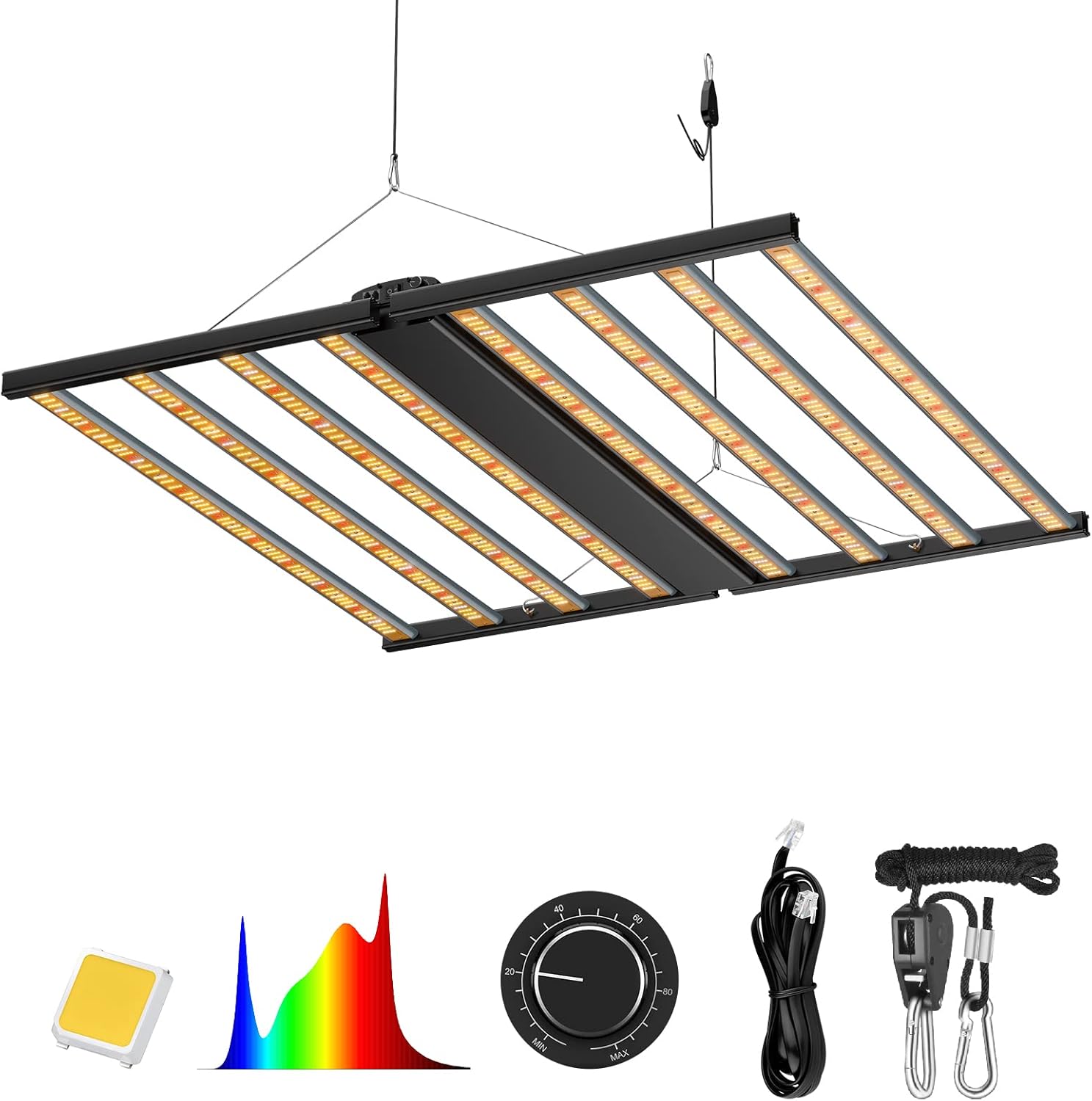Amazon.com: Deruikeer Plant Grow Light Bar,640W Commercial Grow Light ...
