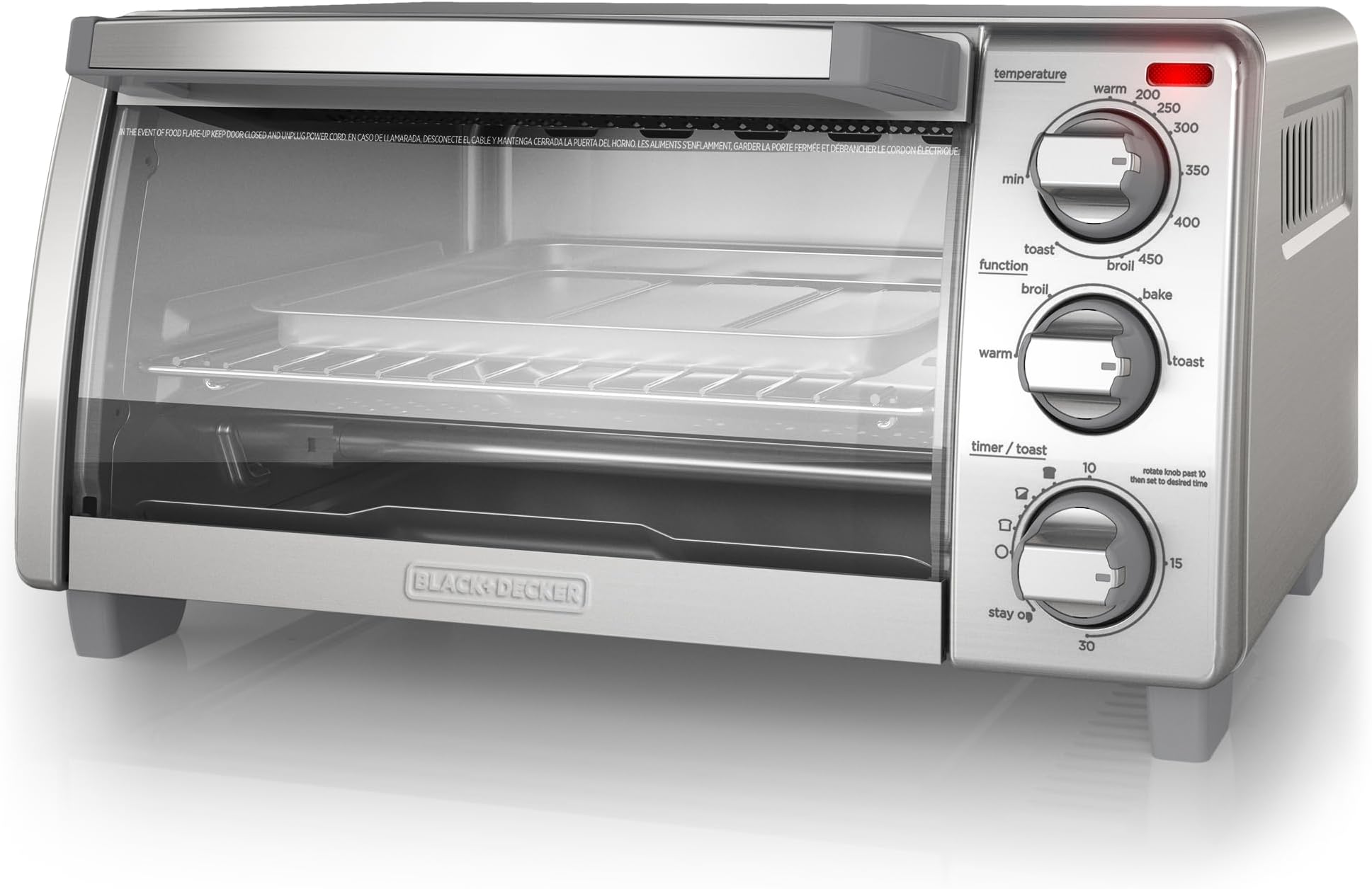 Amazon.com: BLACK+DECKER™ Natural Convection 4-Slice Toaster Oven ...