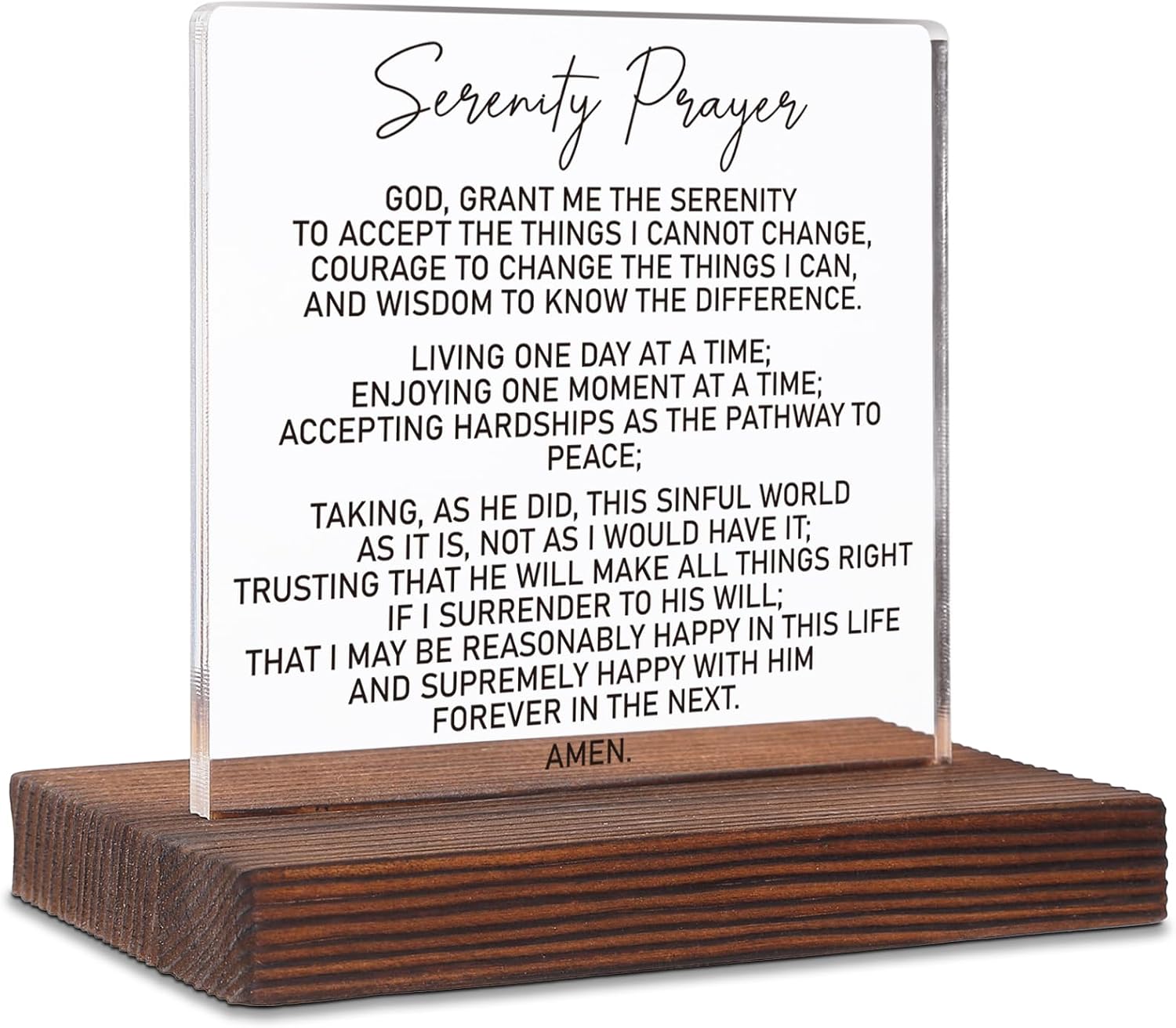 Amazon.com: Serenity Prayer Gift for Women Men, God Grant Me The ...