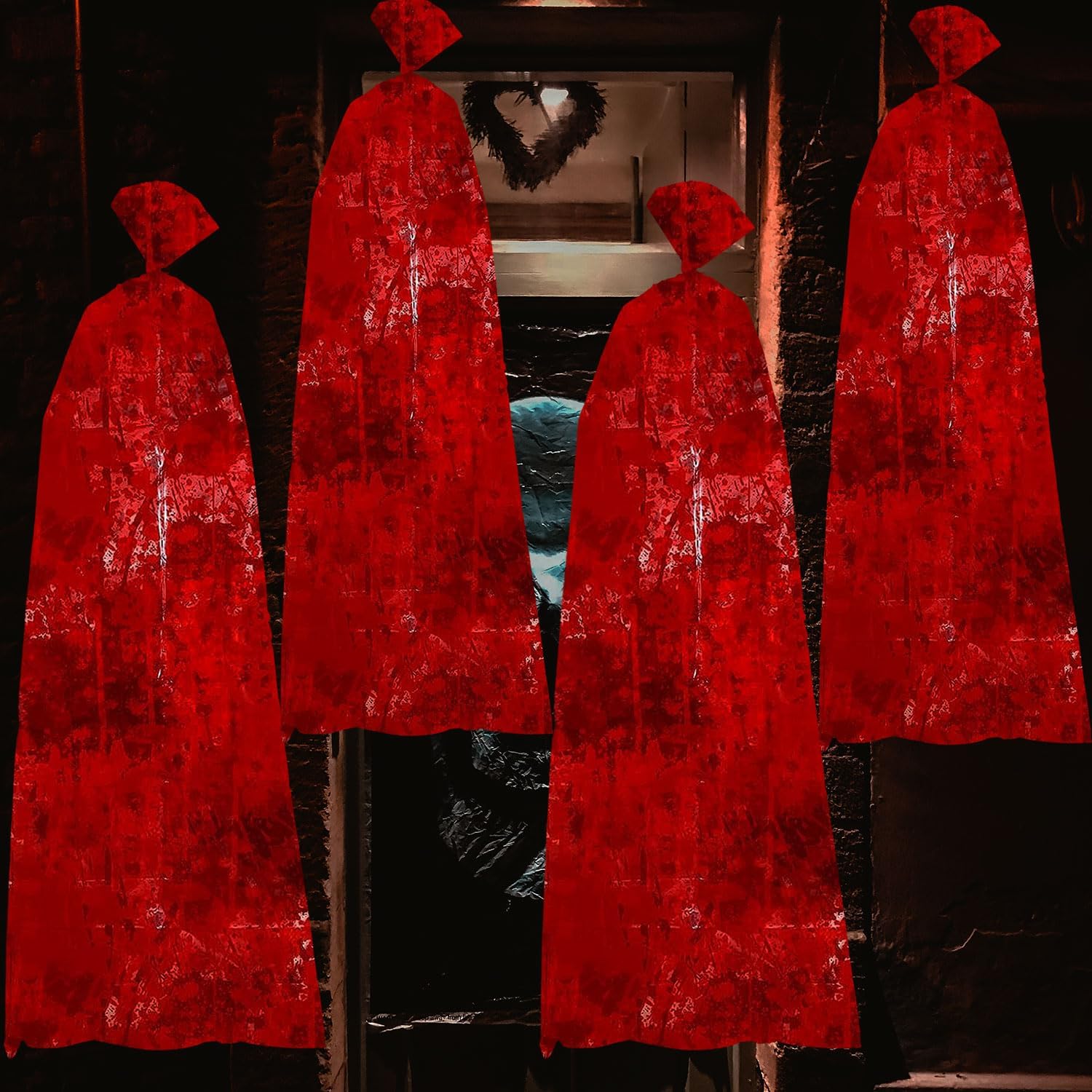 Amazon.com: Birheatry 4PCS Halloween Bloody Body Bag Decor Scary Blood ...