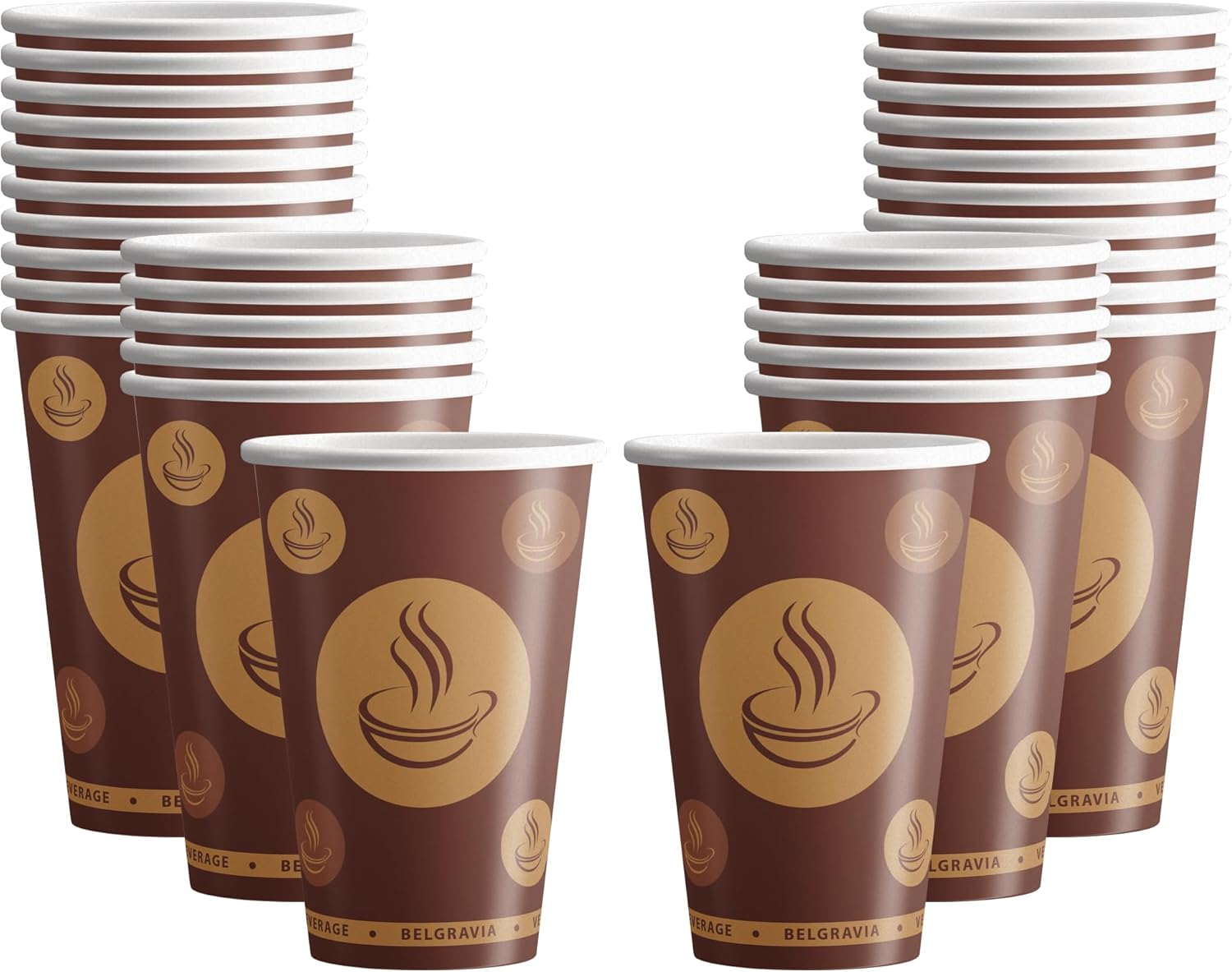 1000 x 12oz Belgravia Single Walled Paper Vending Tea Coffee Hot ...