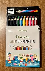 Amazon.com : TinyGeeks Jumbo Pencils - NEW 2024 Triangle Short Colored ...
