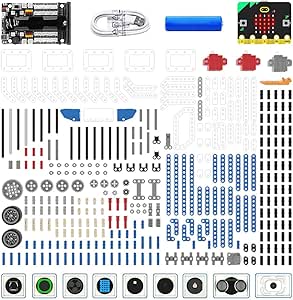Amazon.com: Yahboom Micro:bit Building Block Robot Kit 16 in 1 STEM ...
