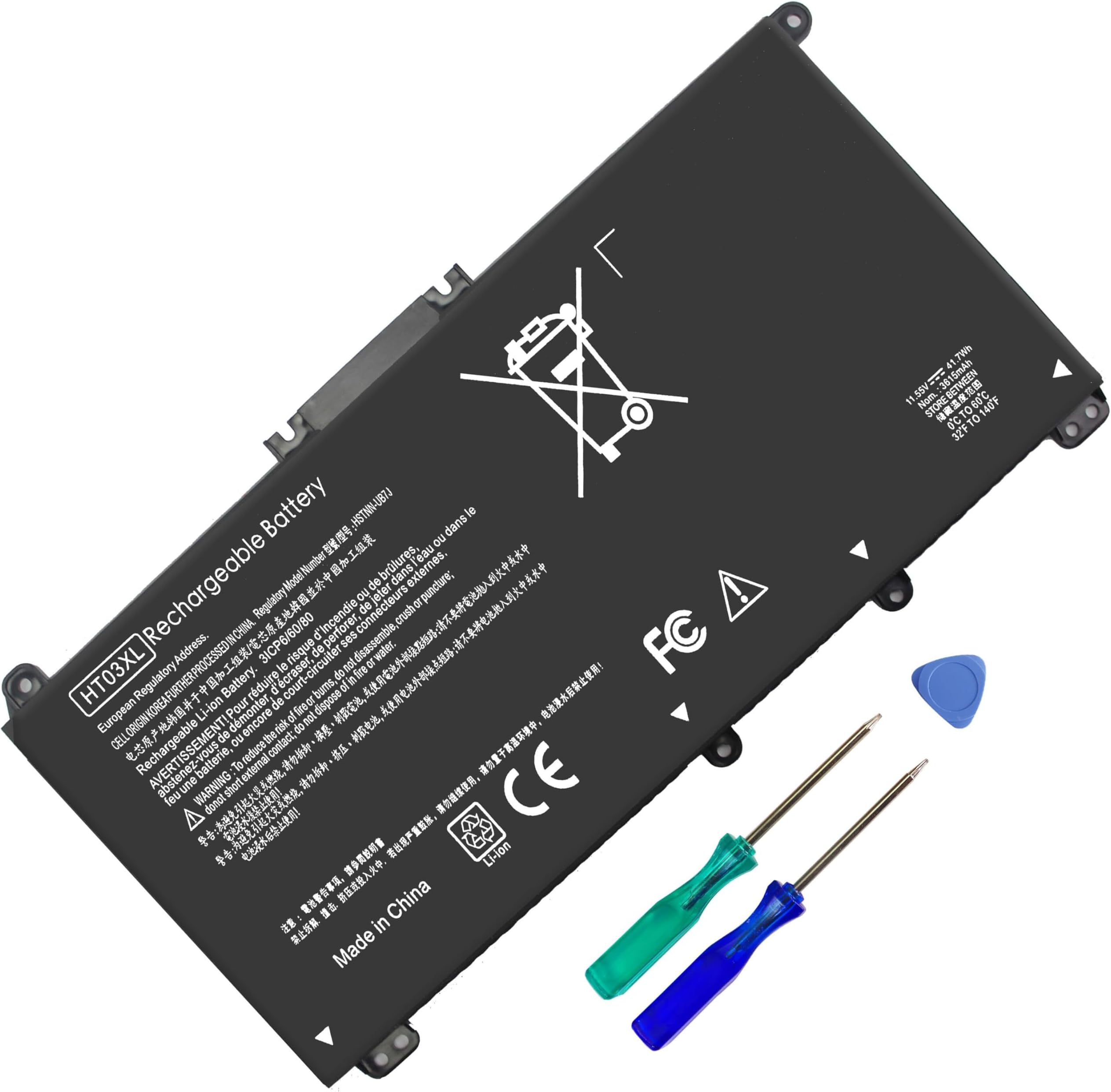 Amazon.com: NinjaBatt HT03XL Battery for HP L11119-855 HW03XL 7265NGW ...