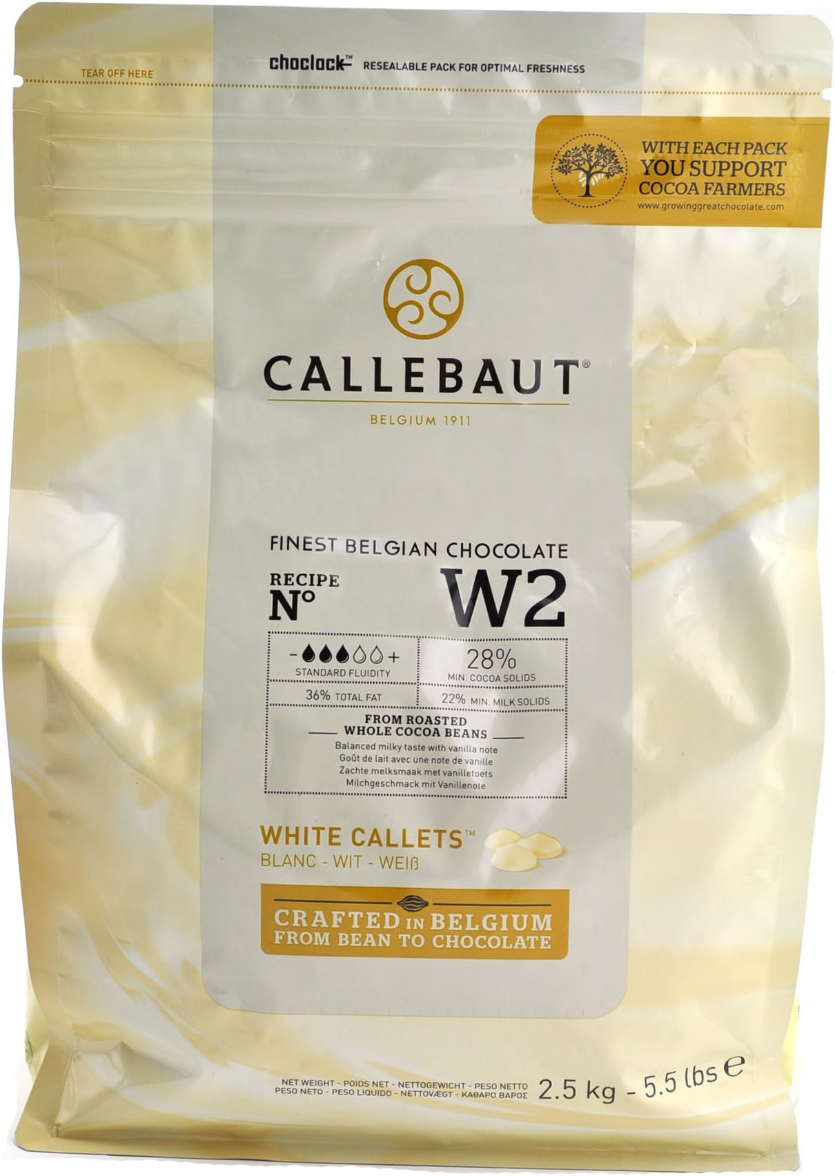 Amazon.com : Callebaut 823 Milk Chocolate Callets - 22 LBS Belgian ...