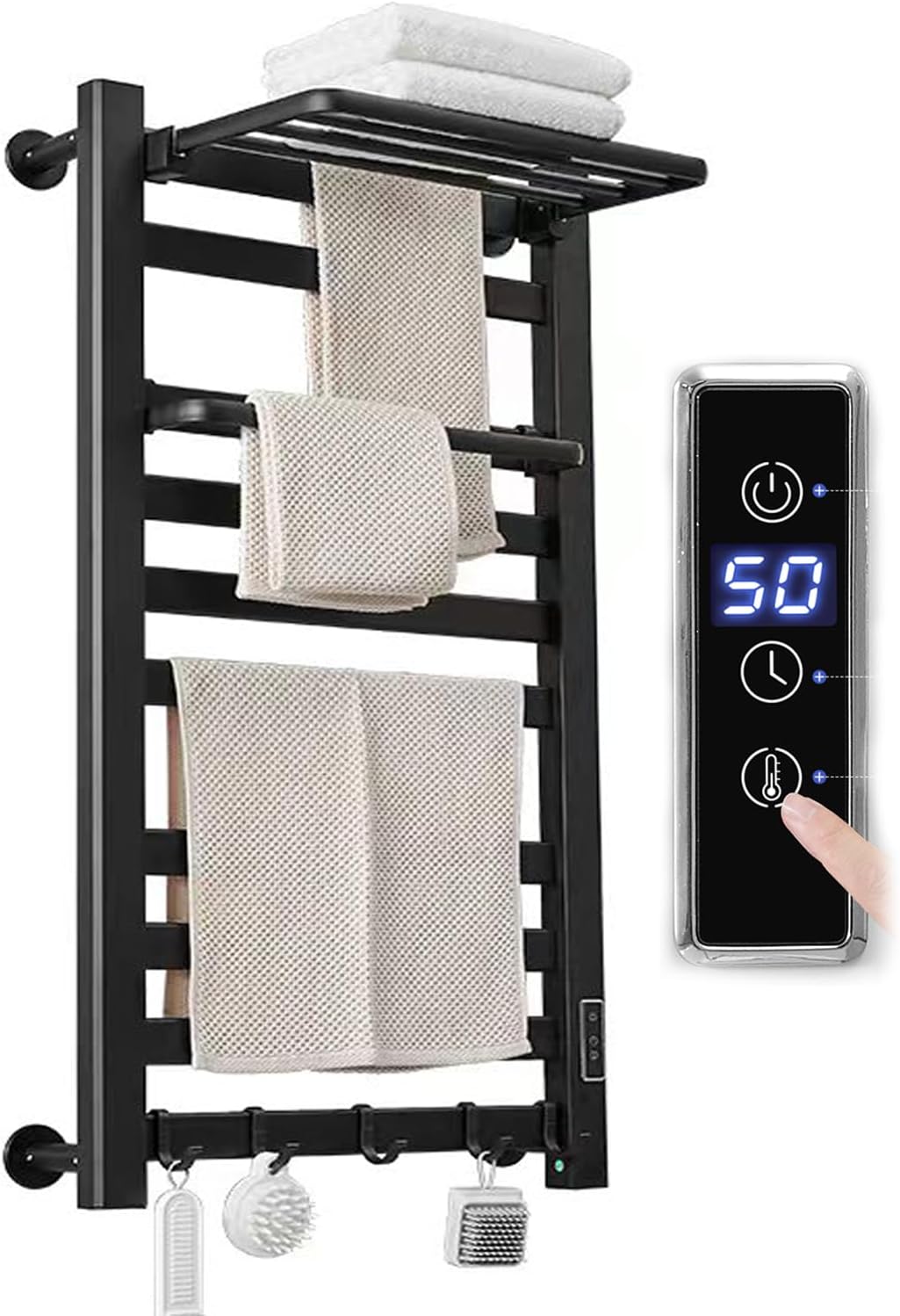 Amazon.com: Towel Warmer,Towel Warmer Rack for Bathroom,10 Bars Wall ...