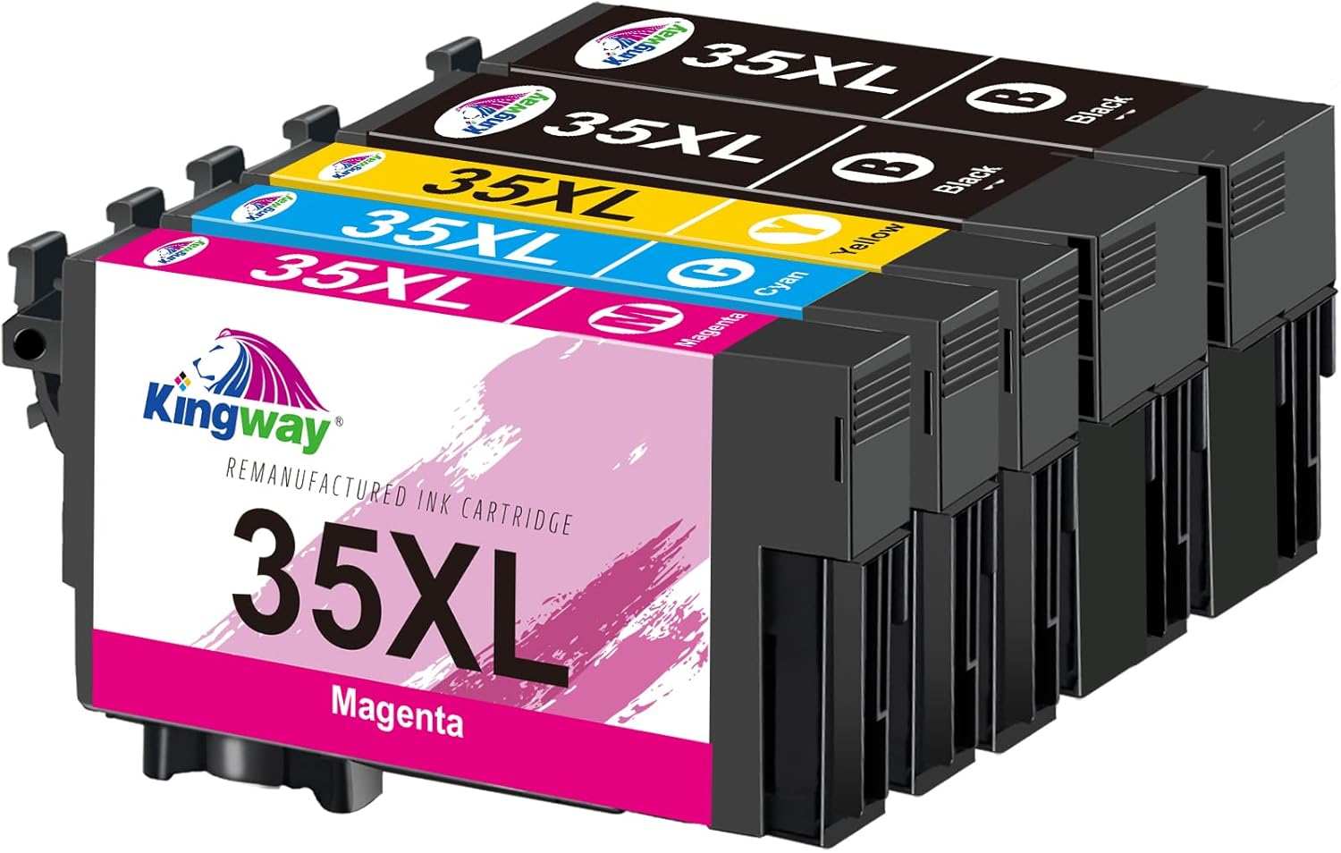 KINGWAY 35XL Ink Cartridges Remanufactured for Epson 35 35XL Ink ...