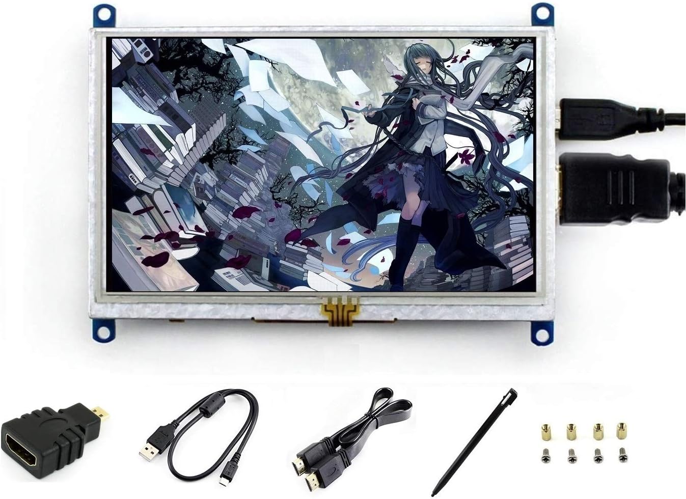 5 inch TFT LCD Display B 800x480 Raspberry Pi Resistive Touch Screen ...