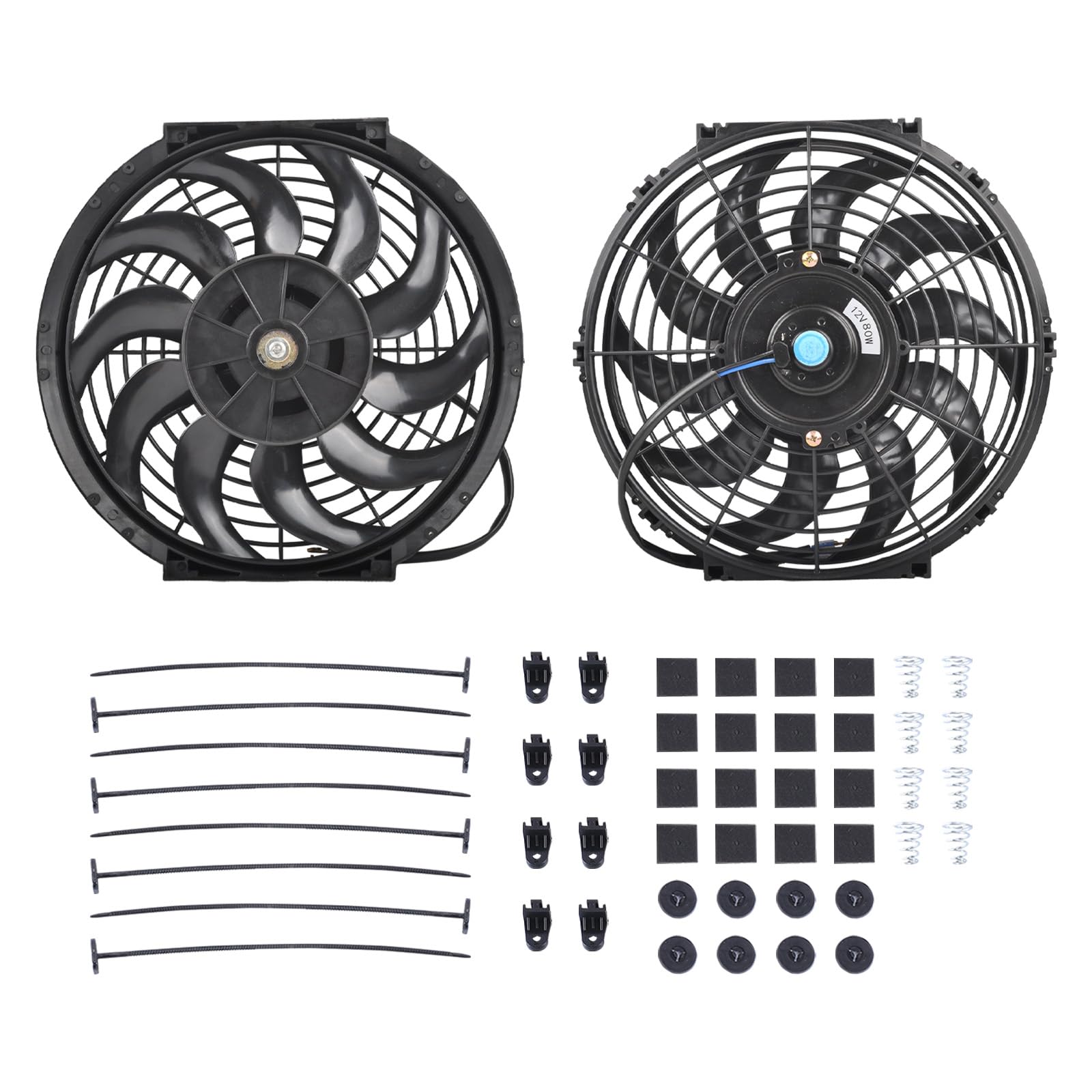 Snapklik.com : SSN 12" Electric Radiator Cooling Fan Assembly Kit, Push ...