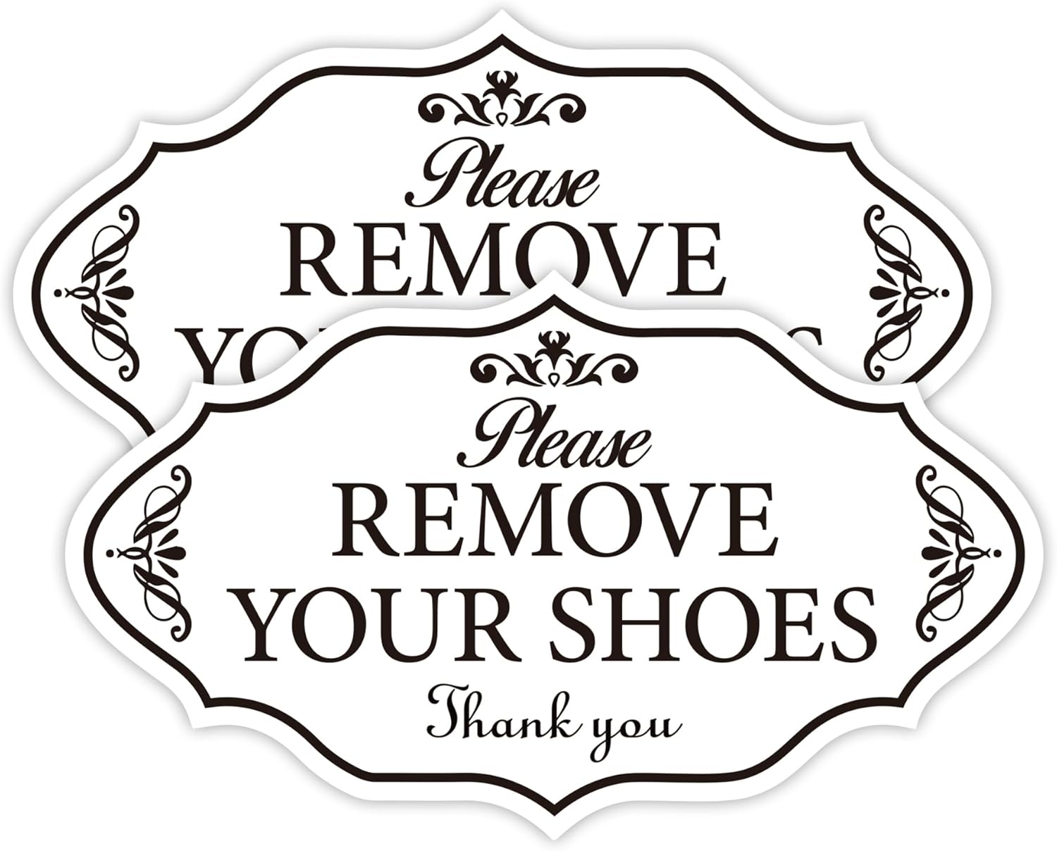 Amazon.com: 2PCS Please Remove Your Shoes Sign, Self-Adhesive Durable ...