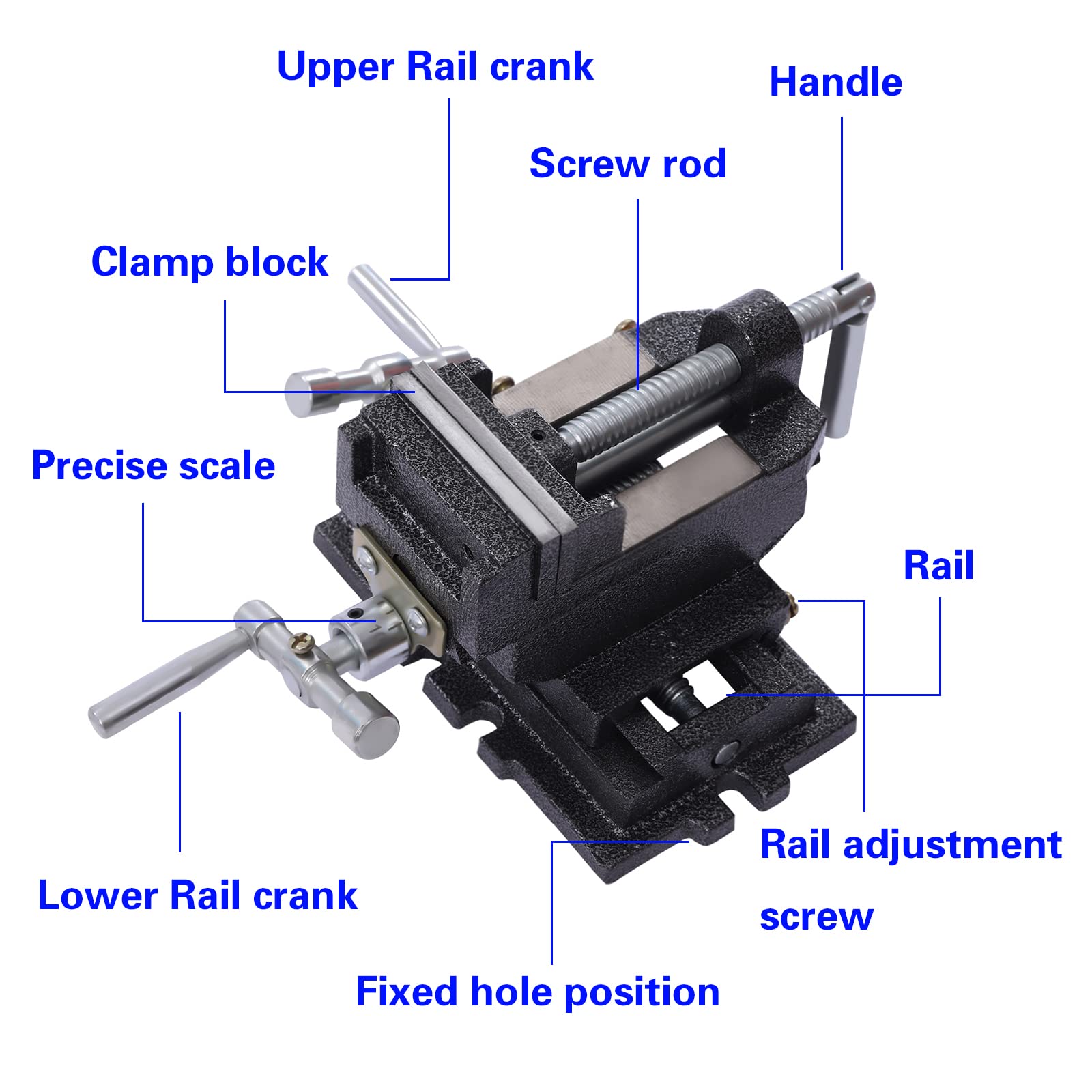 Snapklik.com : 3" Cross Slide Drill Press Vise, Compound Bench Table ...