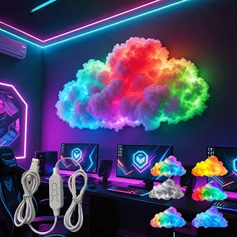 Amazon.com: Cloud LED Lights for Ceiling,DIY USB-Powered Thundercloud ...