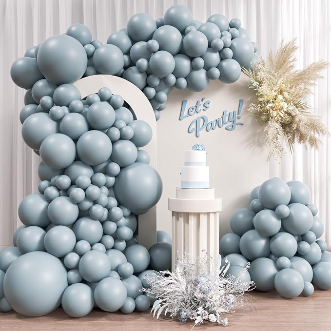 Amazon.com: Awenztech 110pcs Dusty Blue Balloons, 18 12 10 5 inch Dusty ...