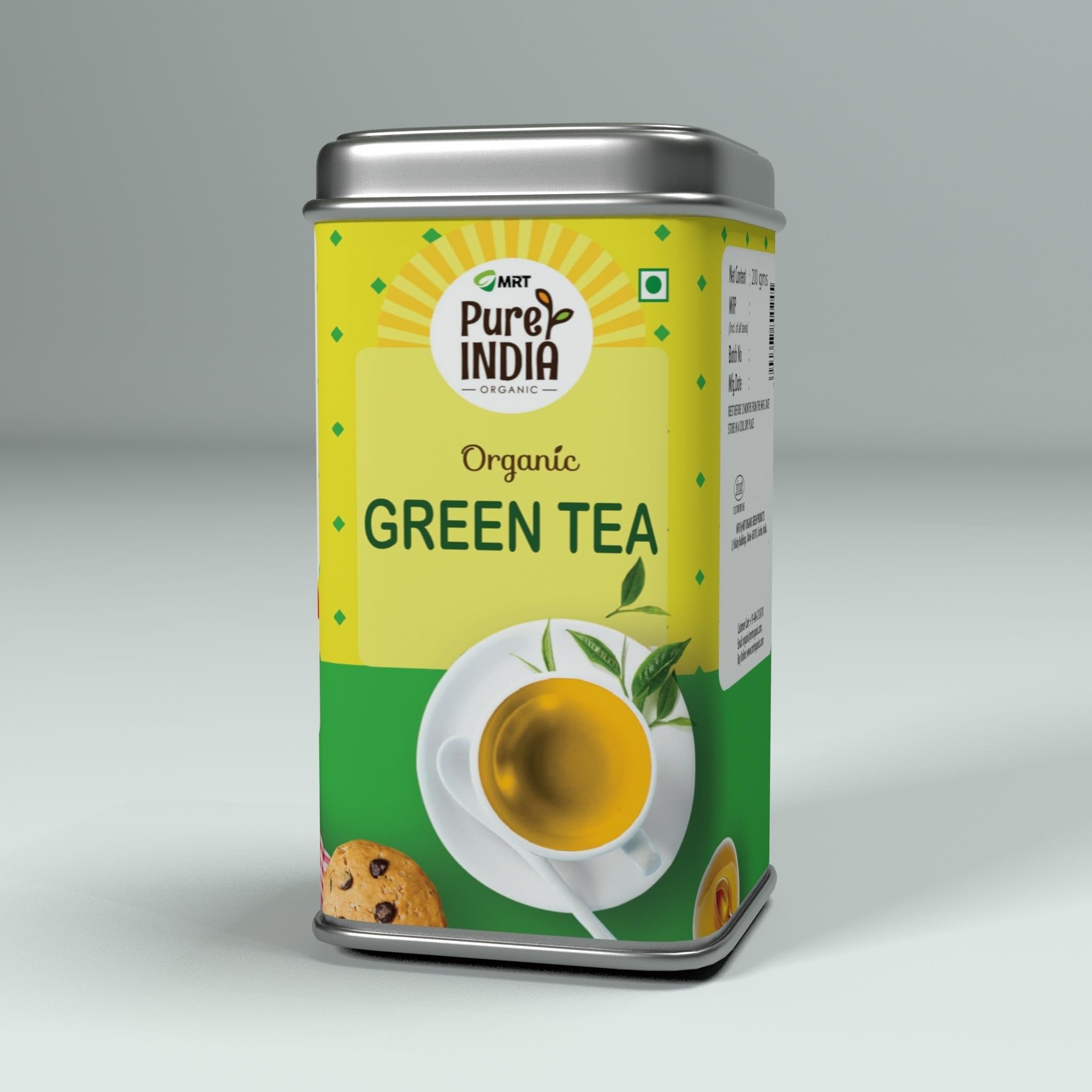 Pure India Green Tea Organic 200g : Amazon.in: Grocery & Gourmet Foods