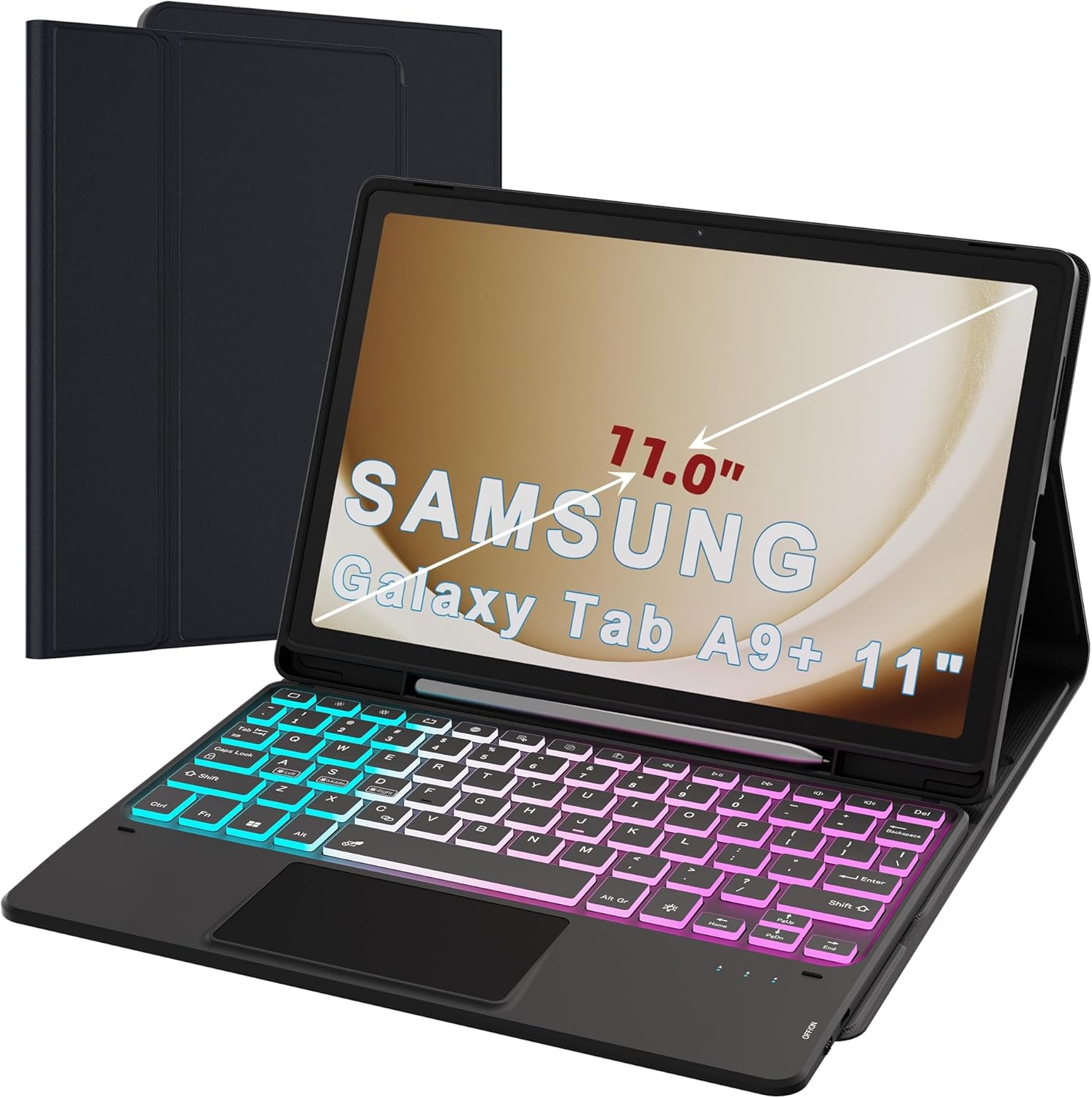 Amazon.com: for Samsung Galaxy Tab A9+ 5G/A9 Plus 11" Keyboard Case: 3 ...
