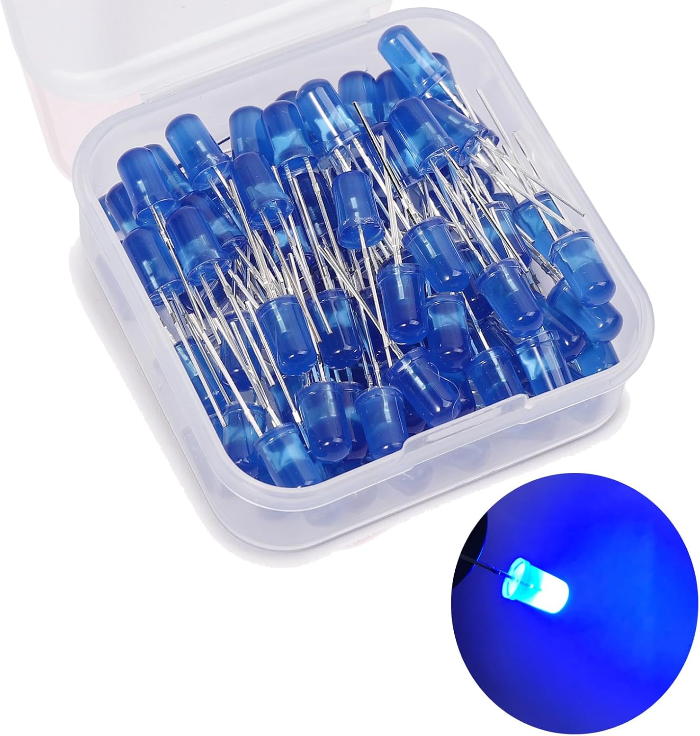 Amazon.com: 5mm Led Diode Lights, 80Pcs 5mm Blue Led Emitting Assorted ...