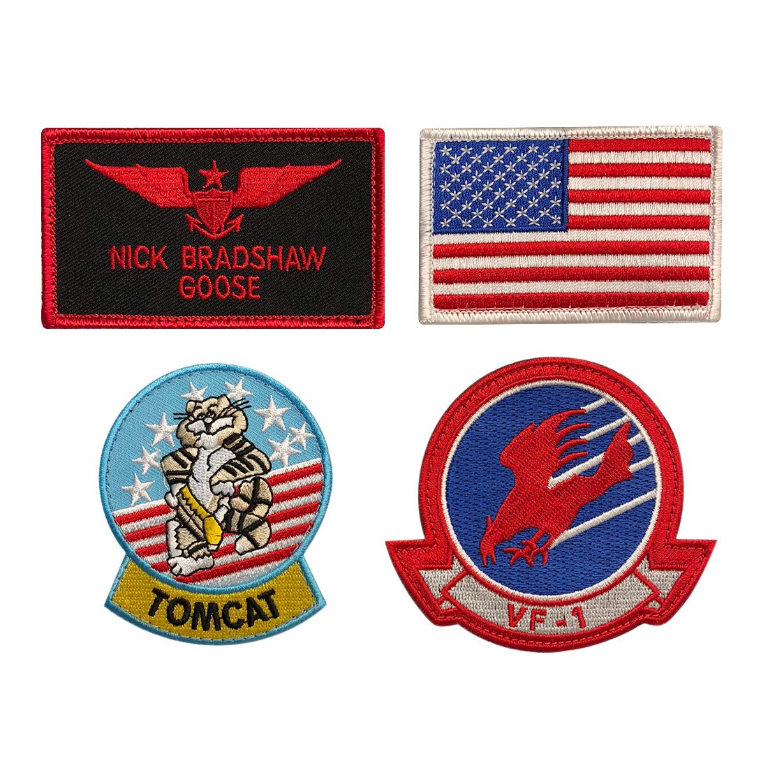 Amazon.com: Goose Nick Bradshaw Costume Patches (4PC Set - iron on sew on)