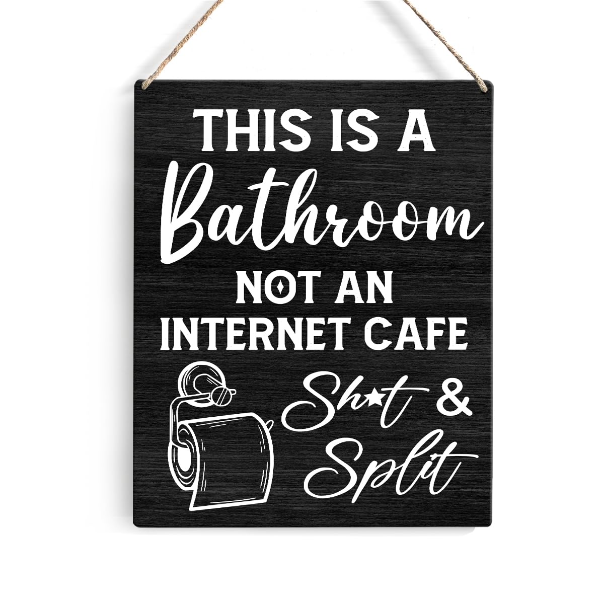 Amazon.com : Farmhouse Bathroom Signs Wall Decor Rustic This is a ...