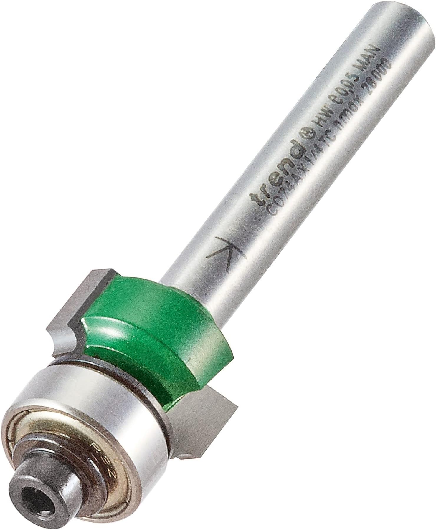 Trend CraftPro Guided Rounded Over Router Cutter Bit, 1/4 Inch Shank, 1 ...