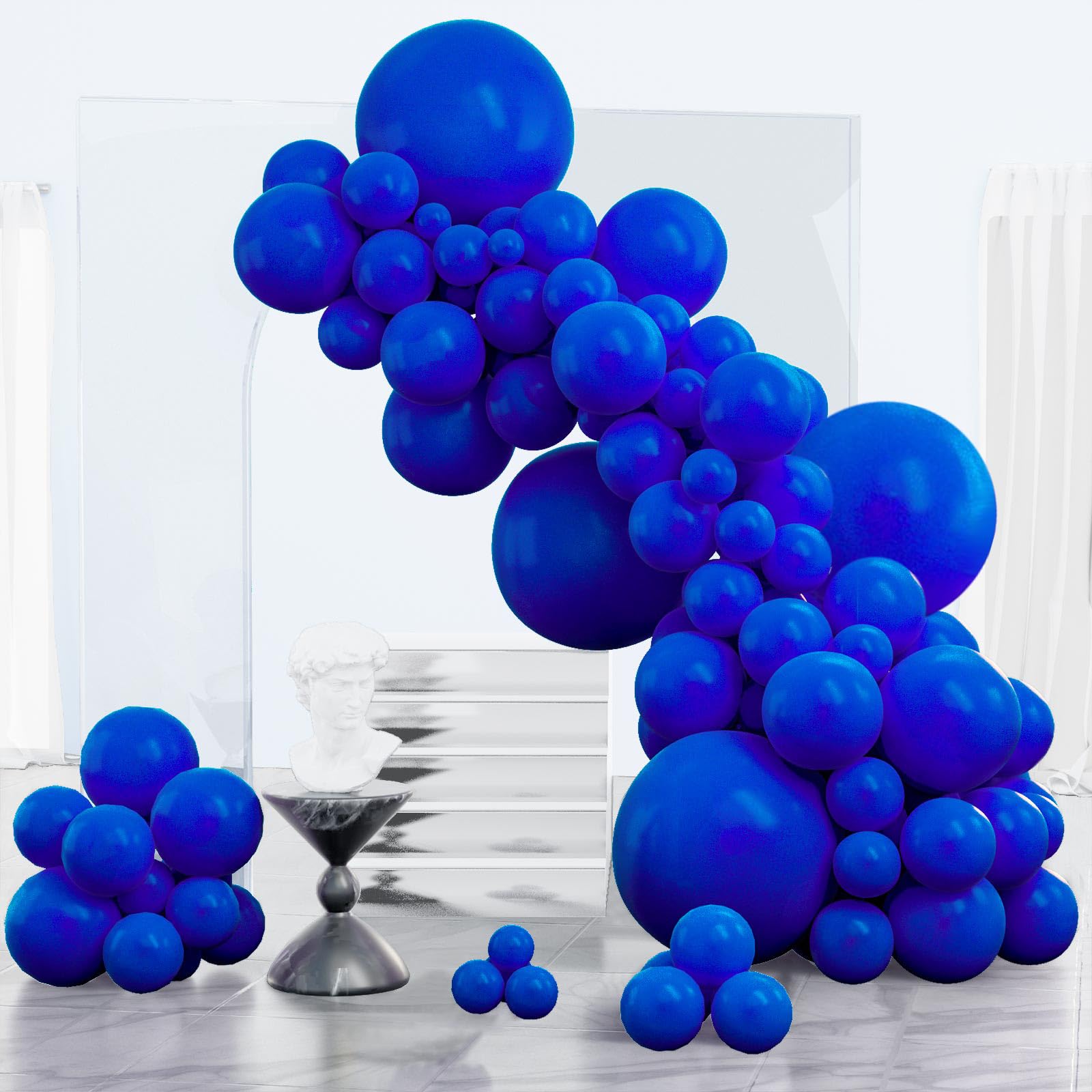 Amazon.com: PartyWoo Royal Blue Balloons 152 pcs Blue Balloons ...