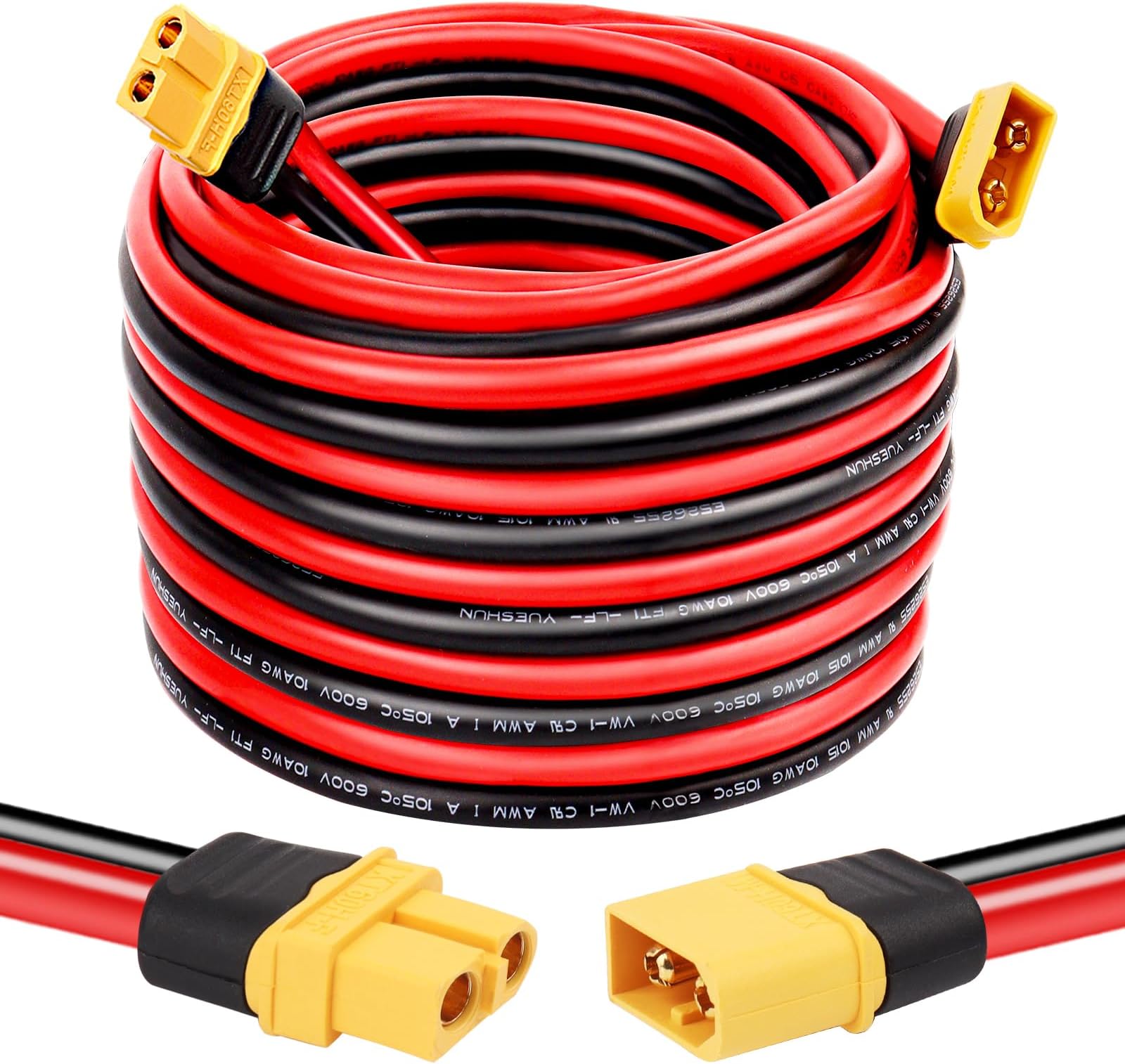 Amazon.com: XT60 Extension Cable, Yeebline 3FT 12AWG XT60 Male to XT60 ...