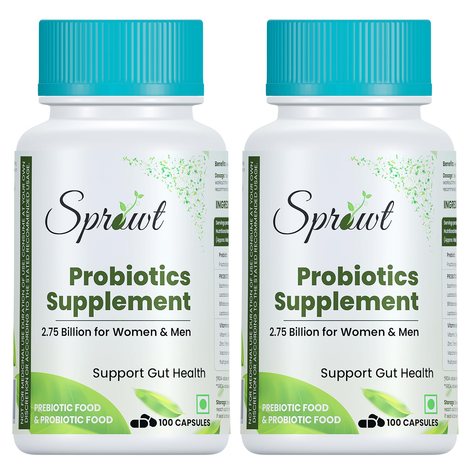 Sprowt Probiotics Supplement 2.75 Billion |Probiotics for Gut health ...