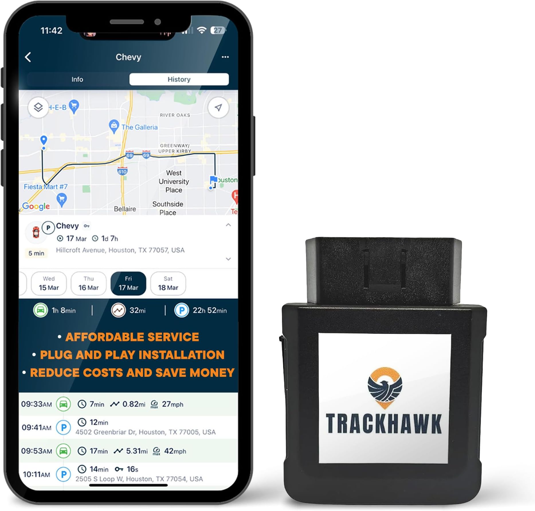 Amazon.com: Trackhawk OBD GPS Tracker: Advanced Live Monitoring for ...