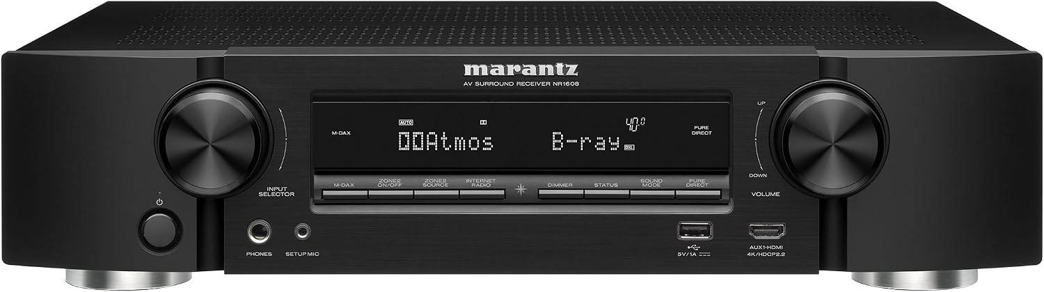 Amazon.com: Marantz AV Audio & Video Component Receiver Black (NR1608 ...