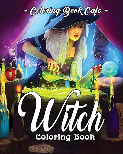 Witch Coloring Book: A Coloring Book for Adults Featuring Beautiful ...