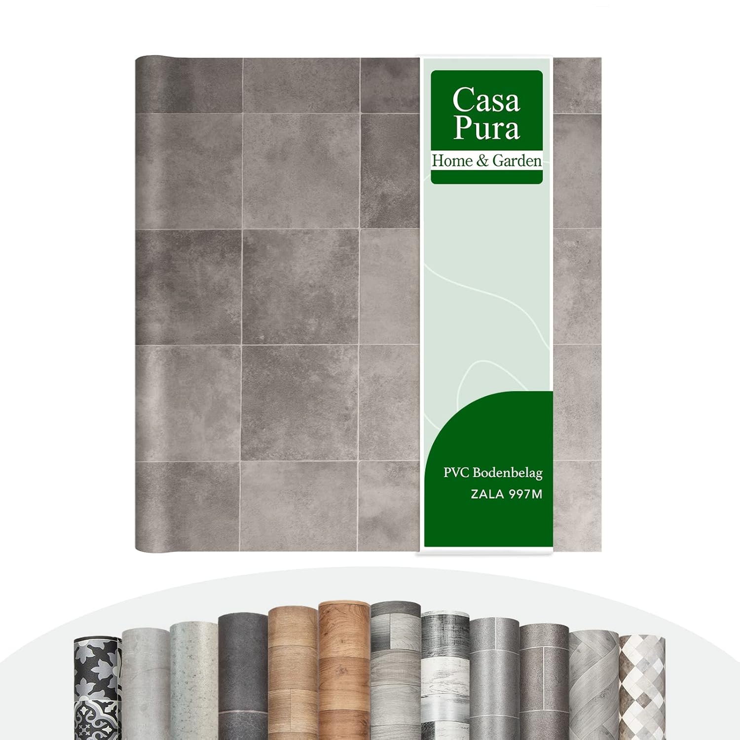 Cushion Vinyl Flooring Rolls by The Metre, Wood Effect, Tile Effect ...