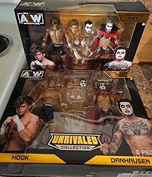 Amazon.com: All Elite Wrestling Unrivaled Hook and Danhausen Two Pack - Two 6-Inch Figures with ...
