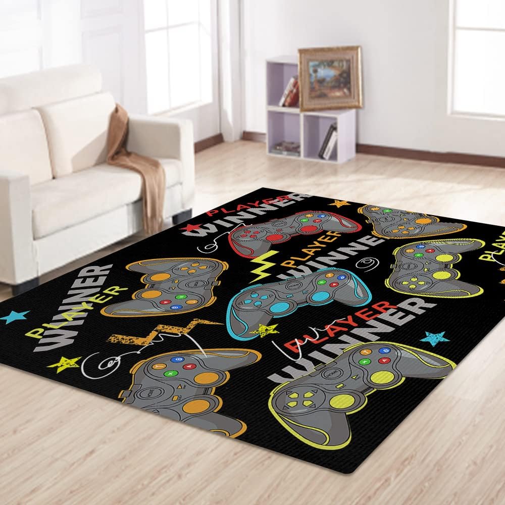 Gaming Room Carpet Rugs for Kids Teen Boys Bedroom, Gamer Room Decor ...