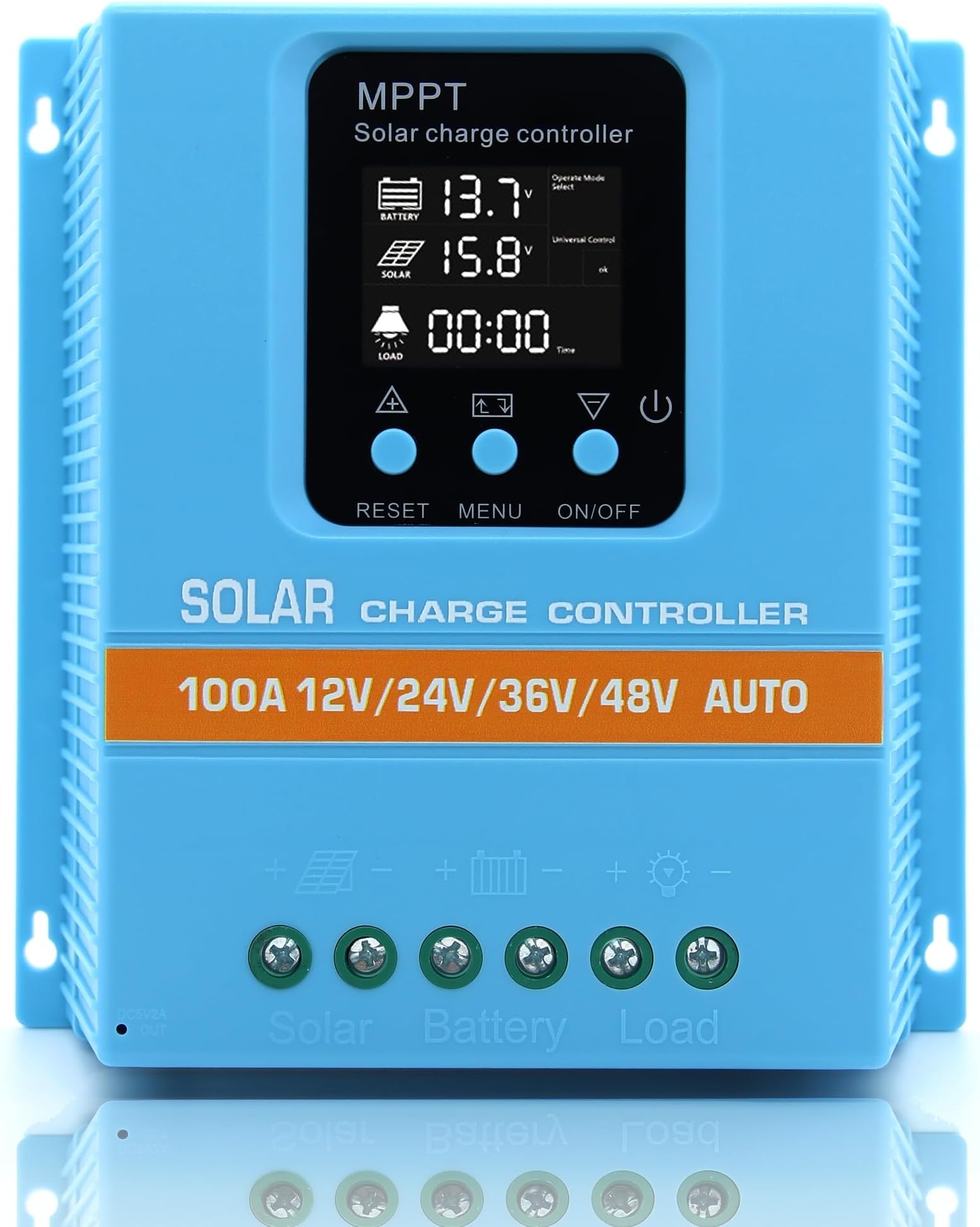 Amazon.com : 100A MPPT Solar Charge Controller, 12V 24V 36V 48V LCD ...